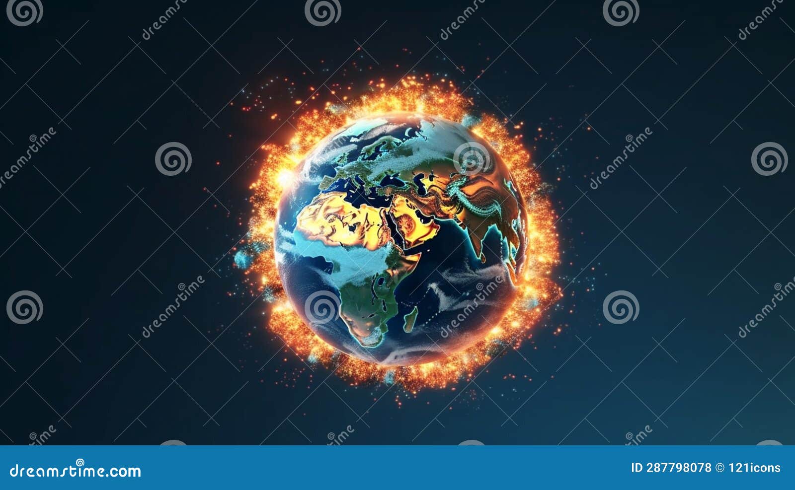 Earth Graphic Symbolizing Global Trade Illustration. Generative AI ...