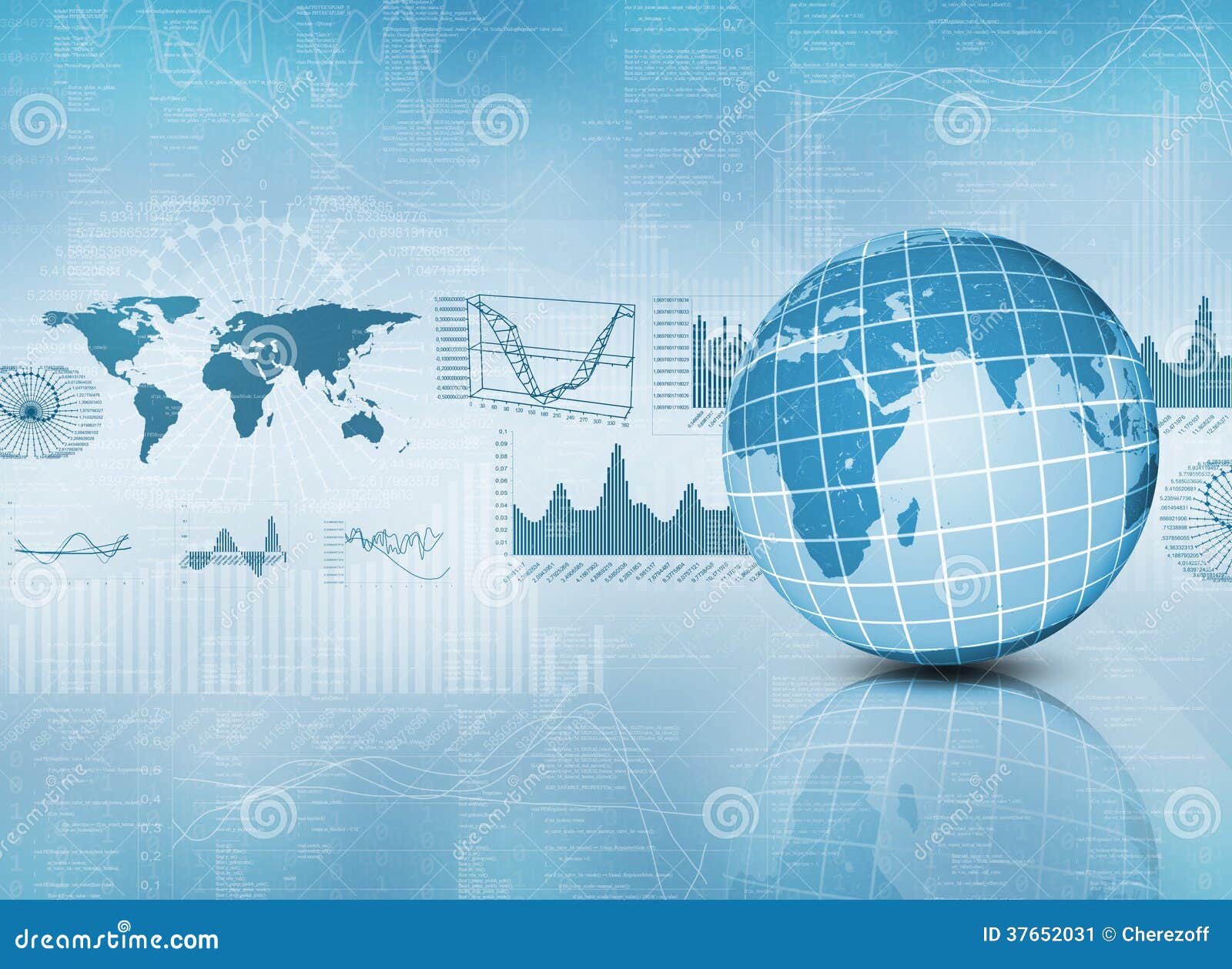 Earth and graphics stock illustration. Illustration of graph - 37652031