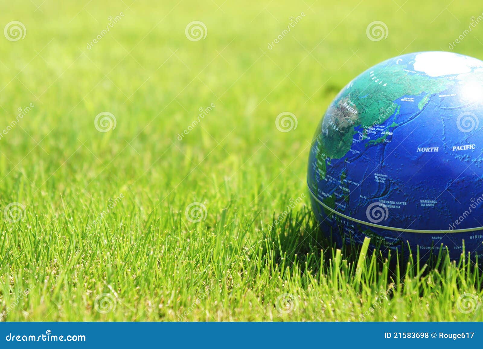 Earth on grass stock photo. Image of planet, globe, business - 21583698