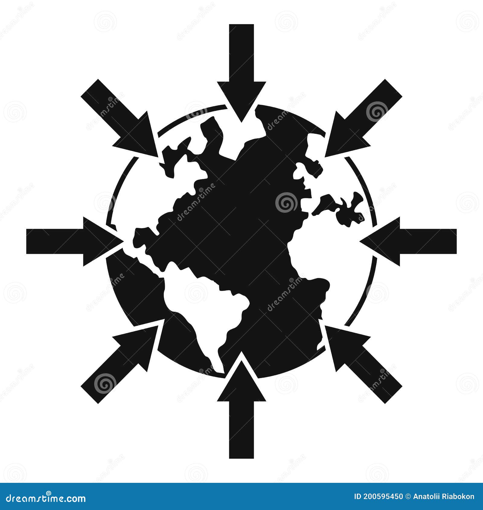 Earth Gravity Icon, Simple Style Stock Vector - Illustration of physics ...