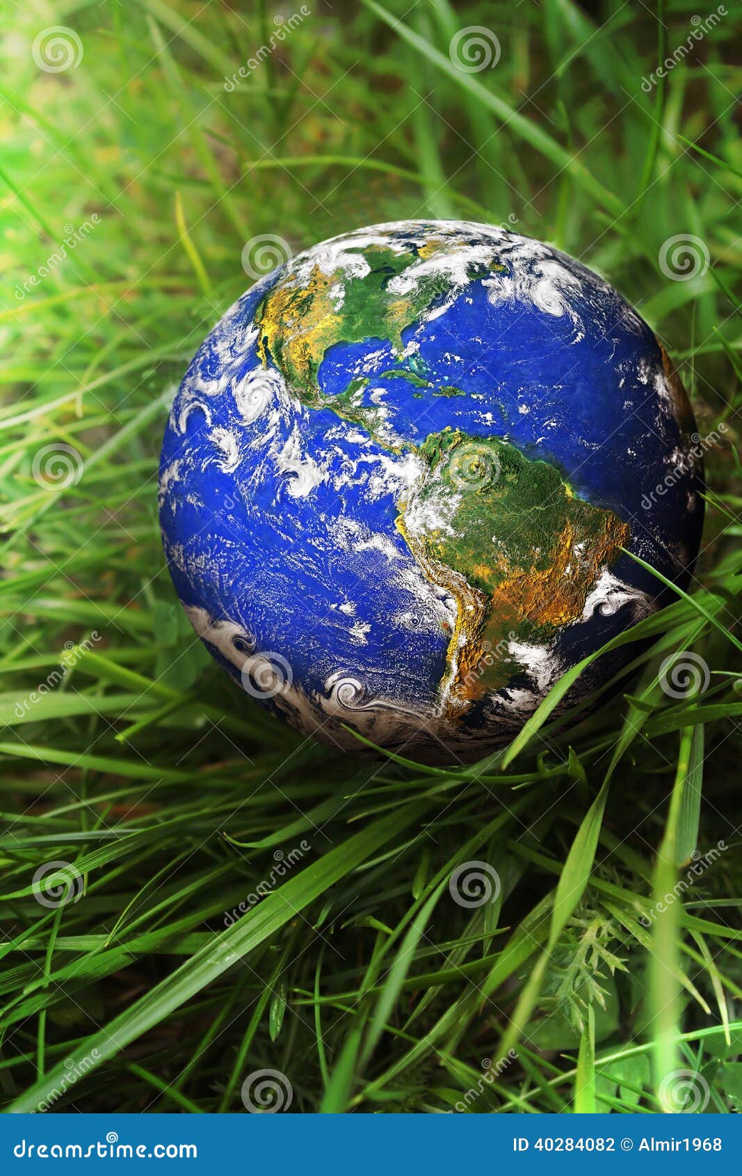 Earth in green stock photo. Image of clouds, concept - 40284082