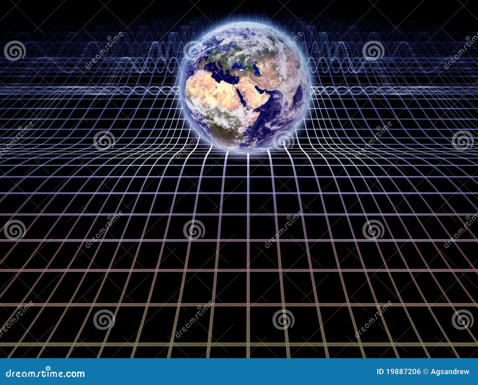 Earth on Grid stock illustration. Illustration of abstract - 19887206