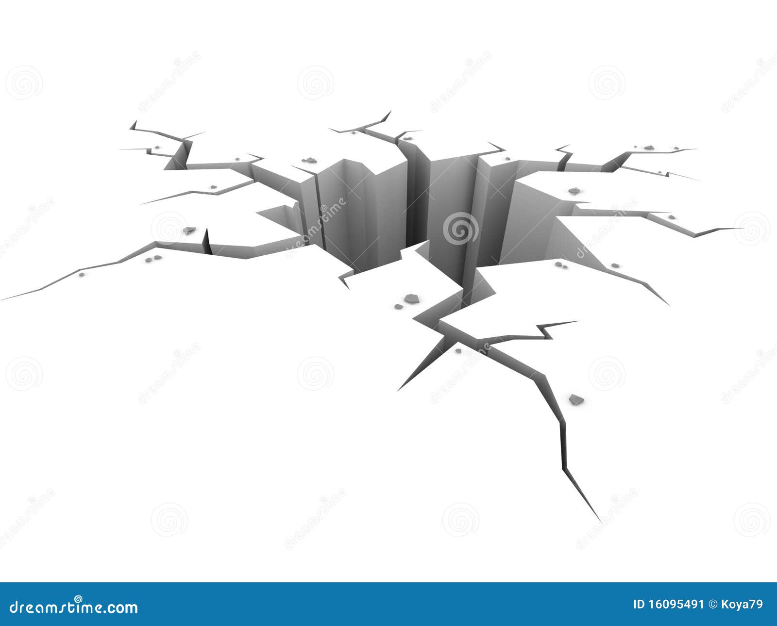 Cartoon Earthquake Crack