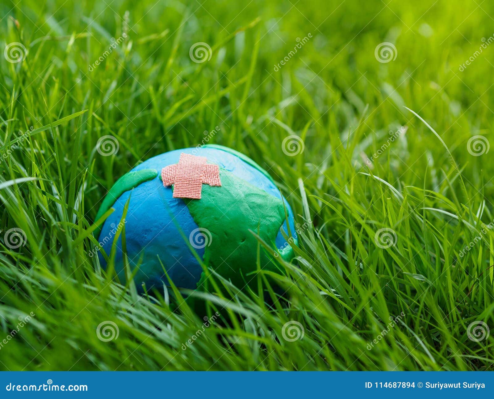 Earth on the Ground and Green Grass Field Background. Environmen Stock ...