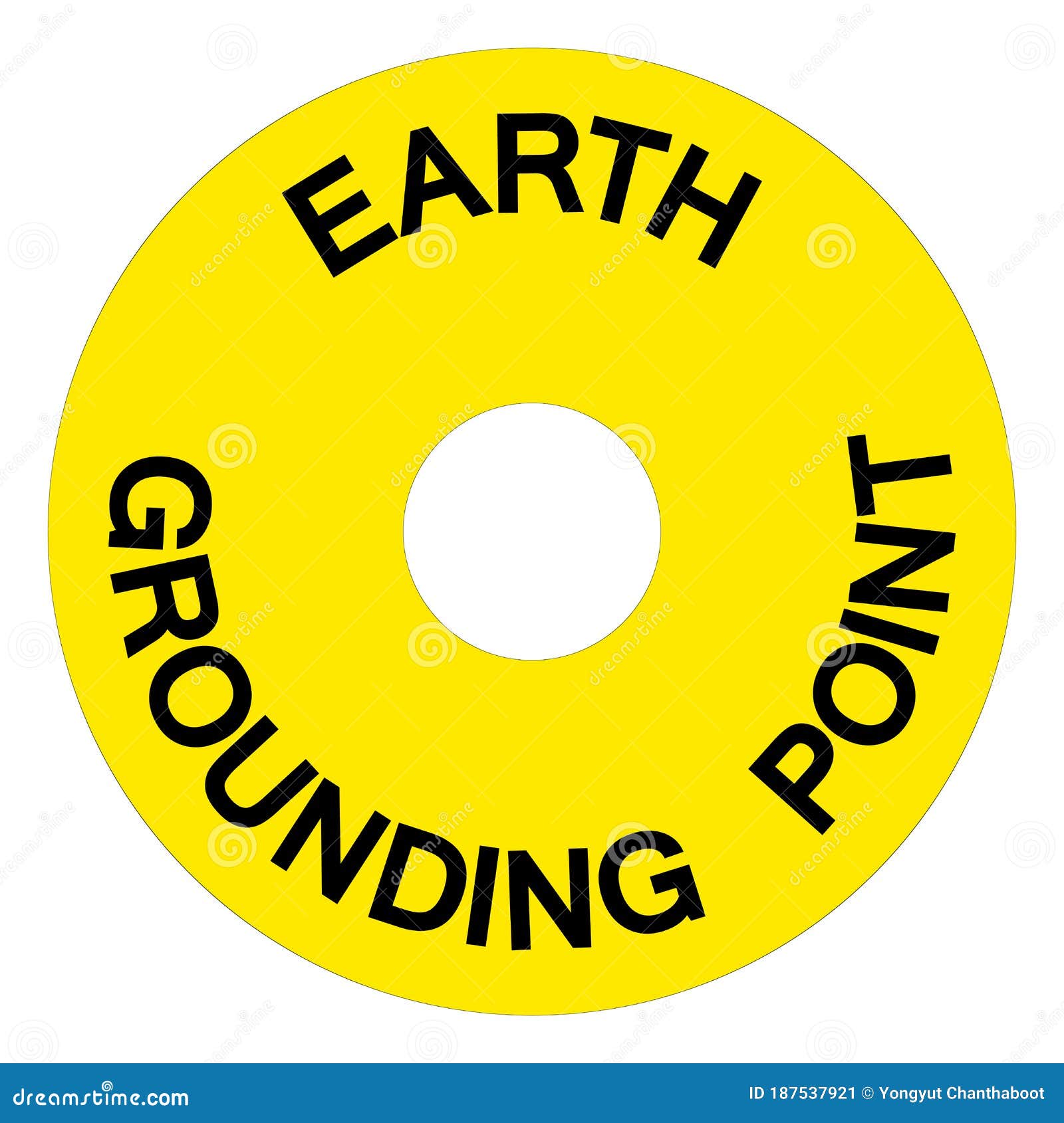 Earth Grounding Point Symbol Sign, Vector Illustration, Isolate on ...