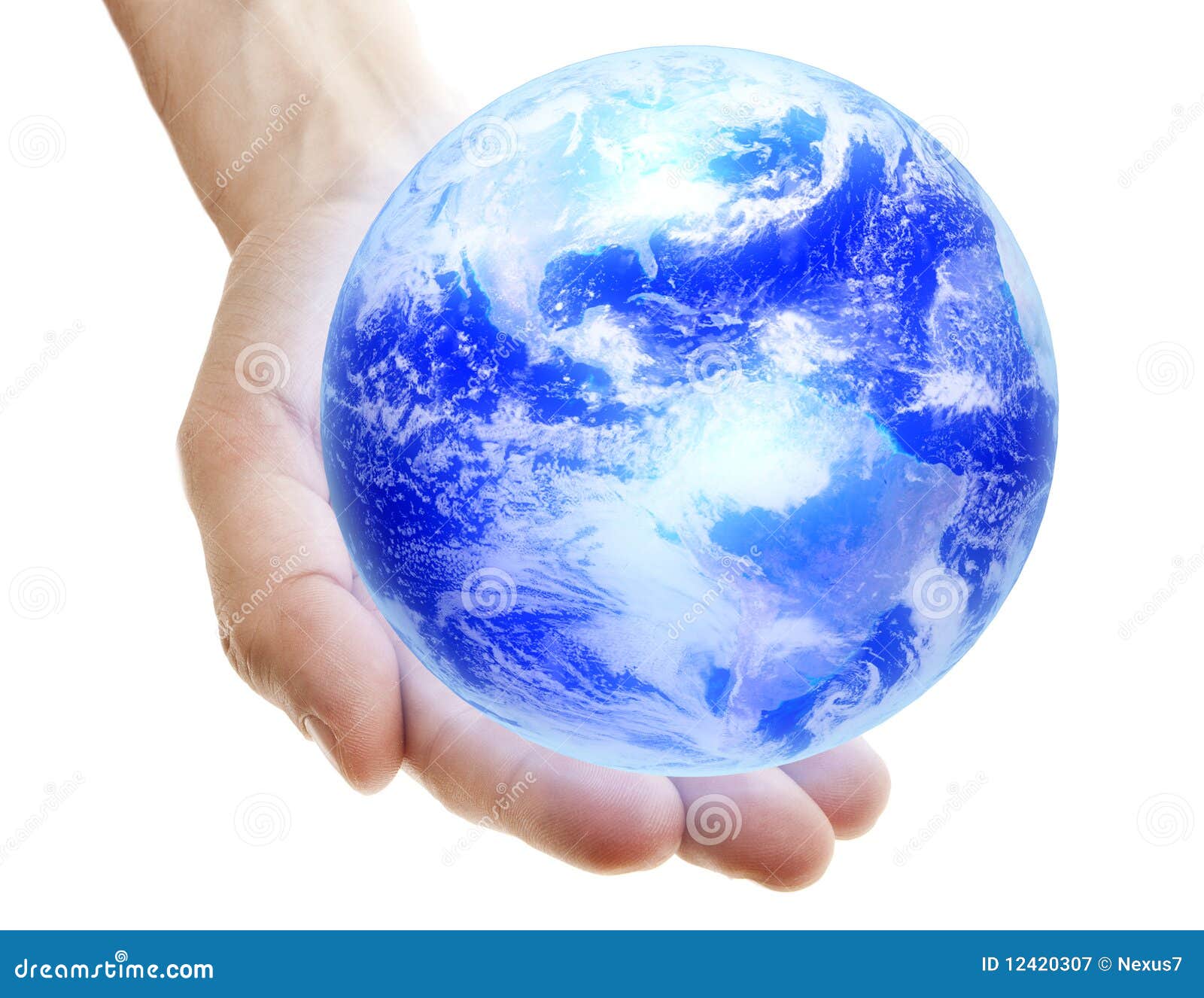 Earth in Hand stock image. Image of global, body, hold - 12420307