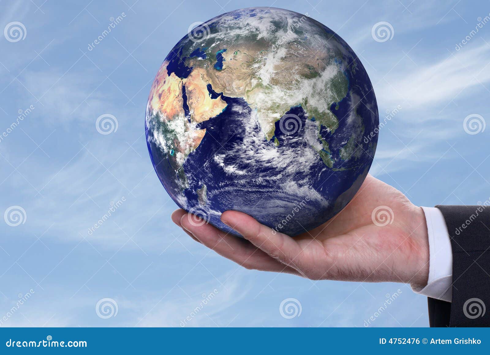 Earth in a hand 2 stock photo. Image of person, space - 4752476