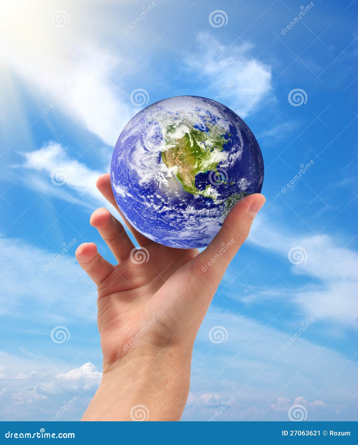 Earth in hand stock image. Image of peace, cloud, people - 27063621
