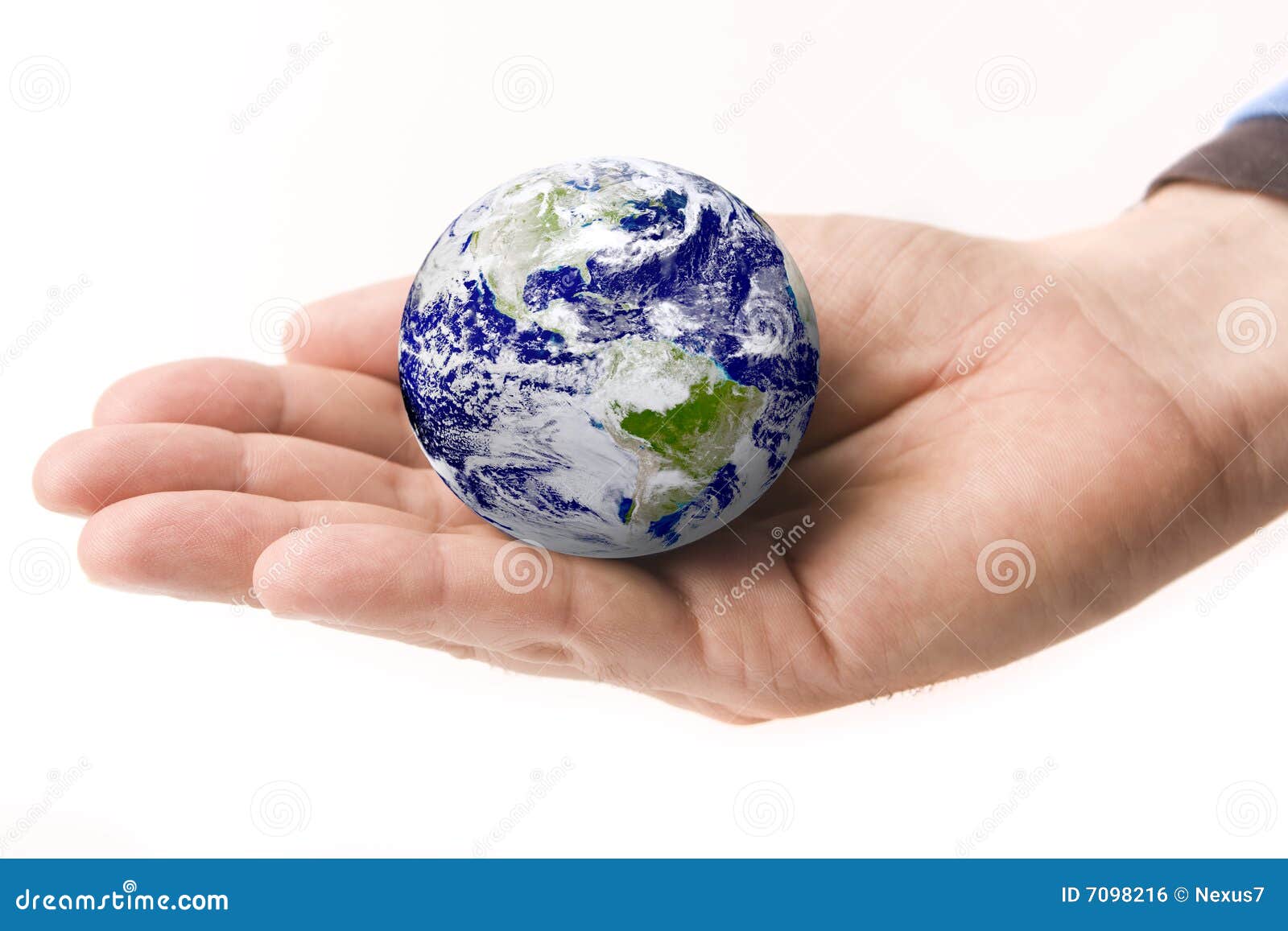 Earth in a Hand stock photo. Image of blue, science, present - 7098216