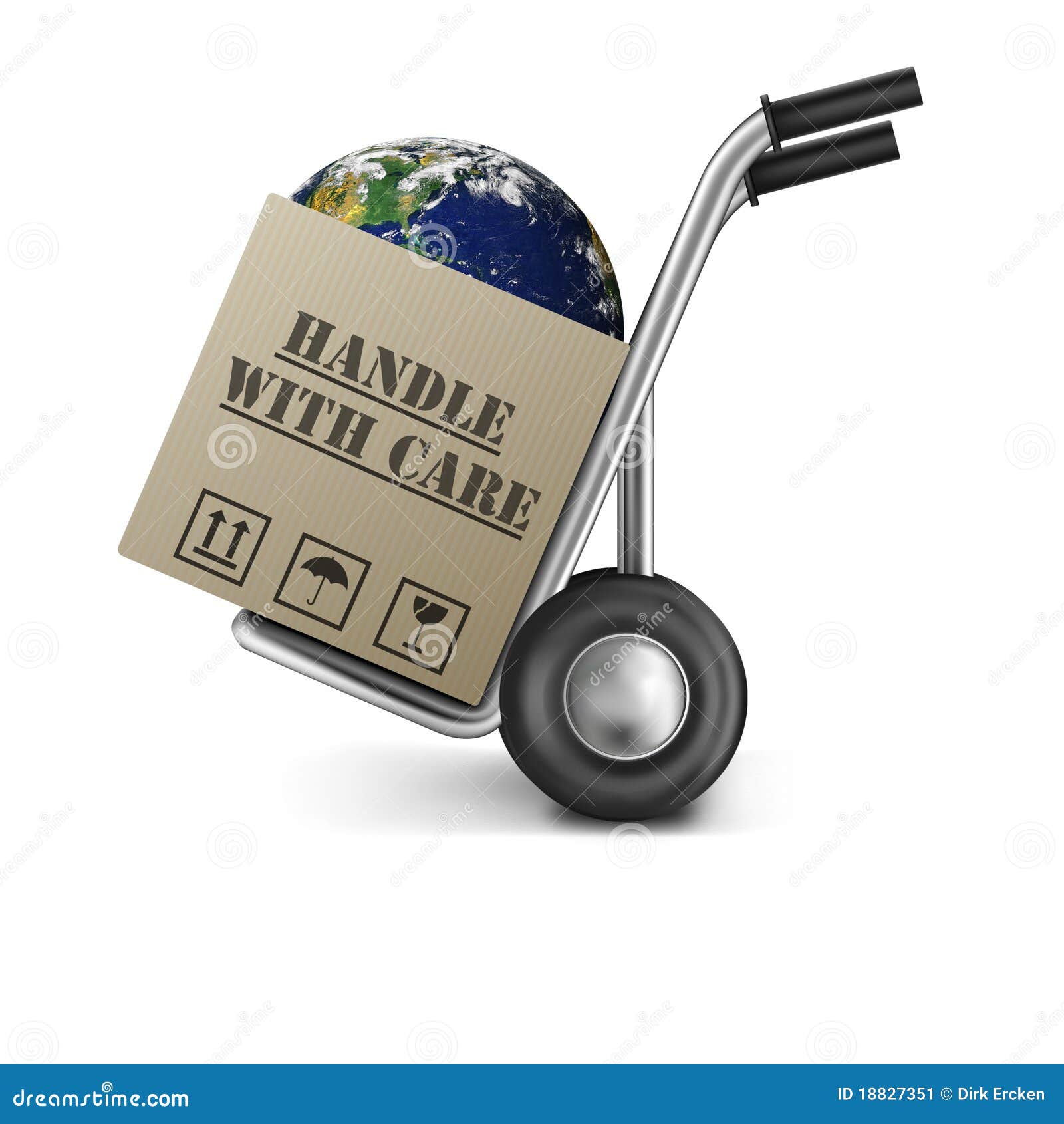 Earth Handle with Care Fragile Planet Stock Illustration - Illustration ...