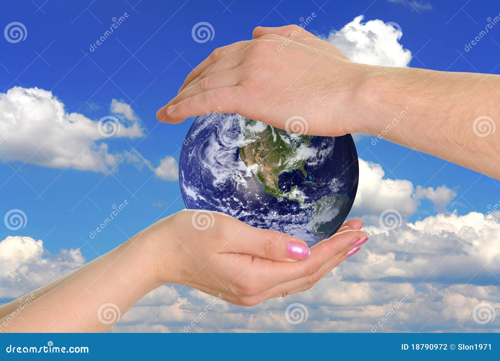 Earth in hands stock photo. Image of caucasian, horizontal - 18790972