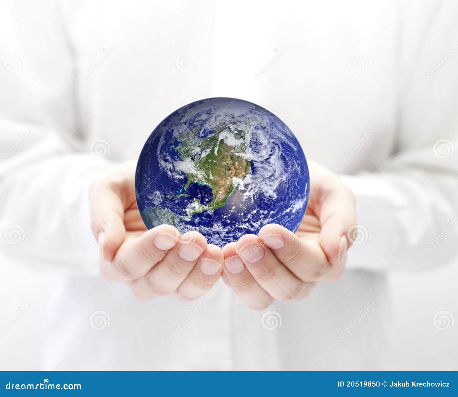 Earth in hands stock photo. Image of globe, america, blue - 20519850