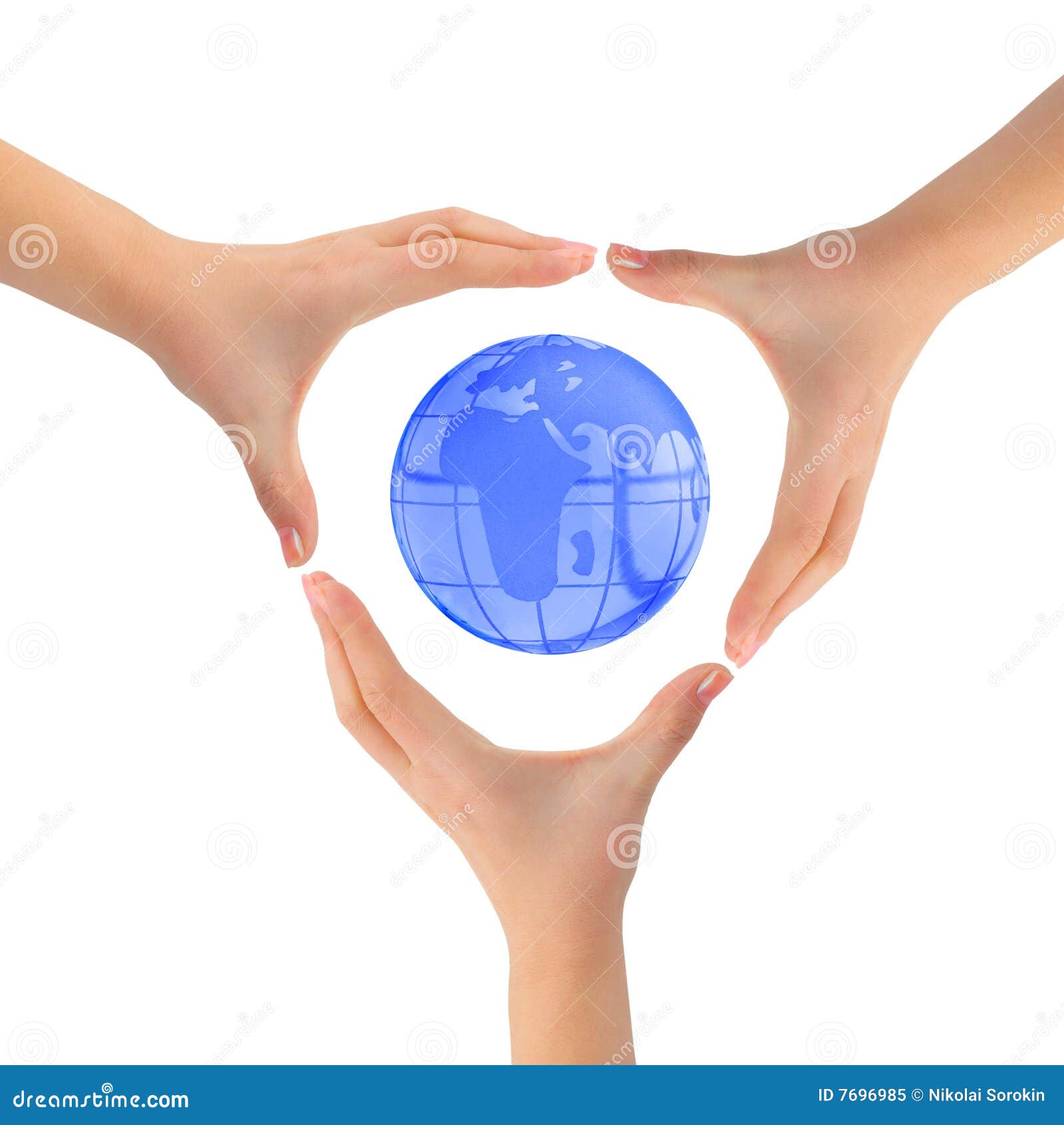 Earth and hands stock image. Image of abstract, hand, ecology - 7696985