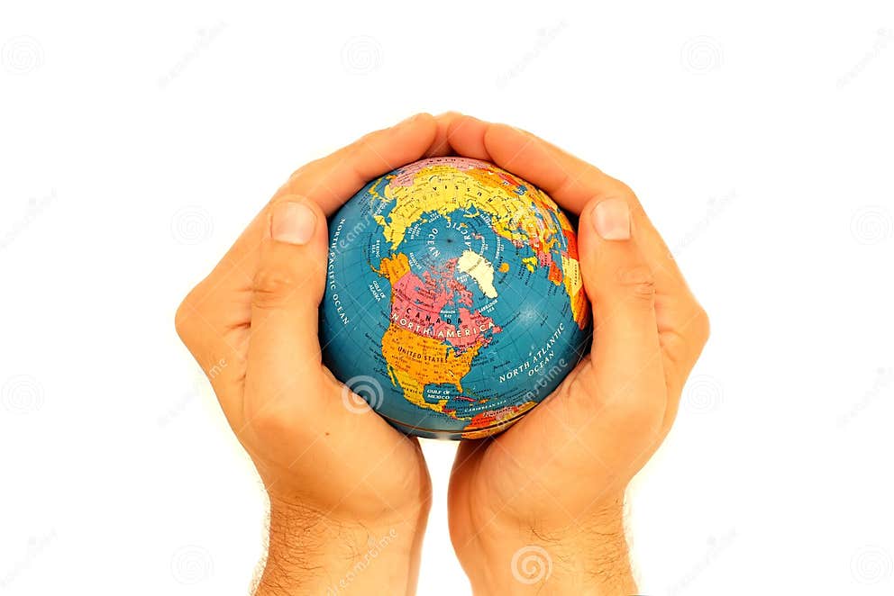 Earth in the Hands of a Man Stock Photo - Image of globe, mother: 19052618