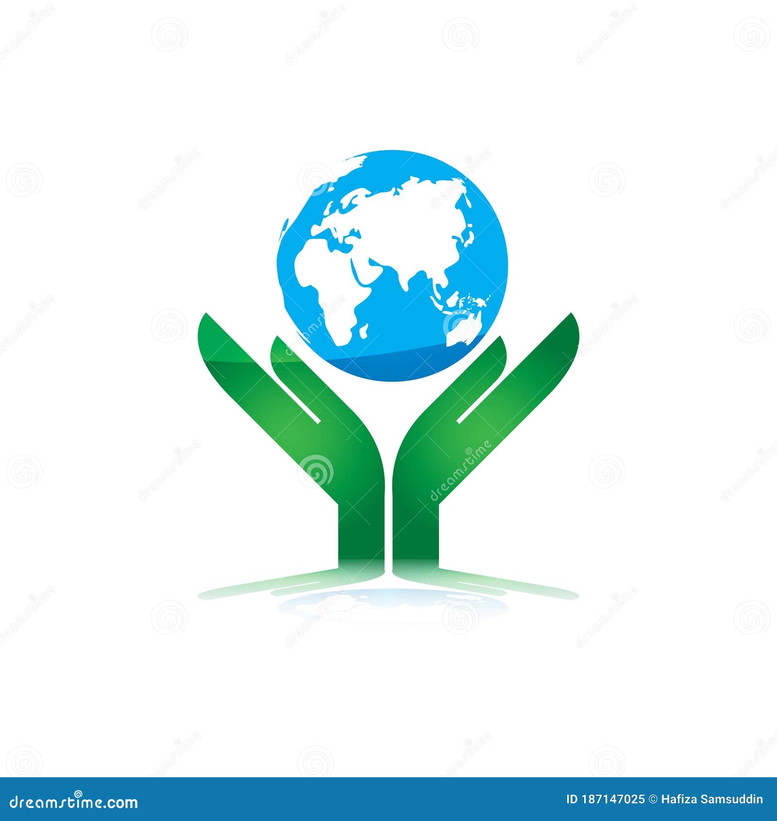 Earth in Hands. Vector Illustration Decorative Design Stock Vector ...
