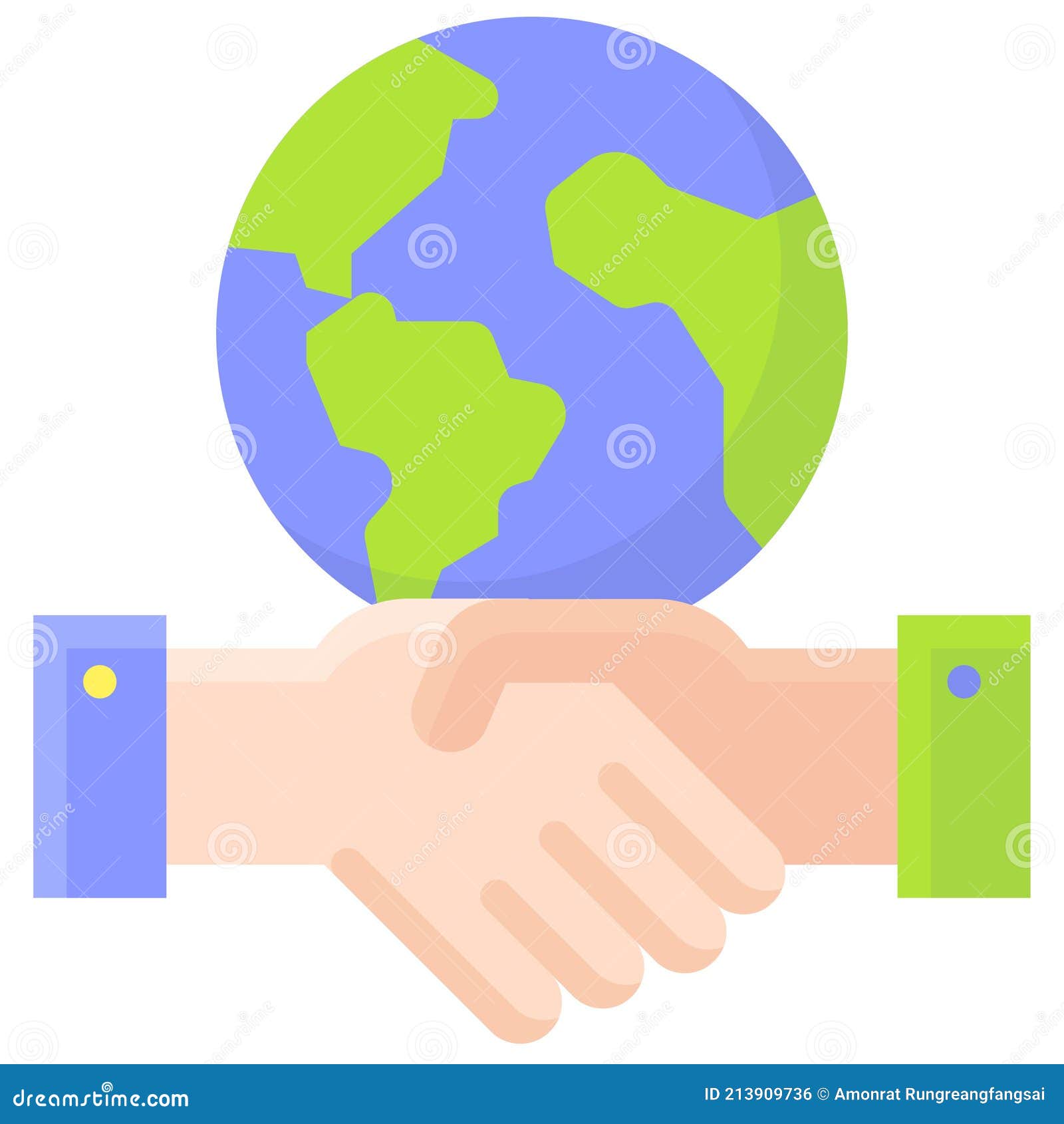 Earth with Handshake Icon, Earth Day Related Vector Stock Vector ...