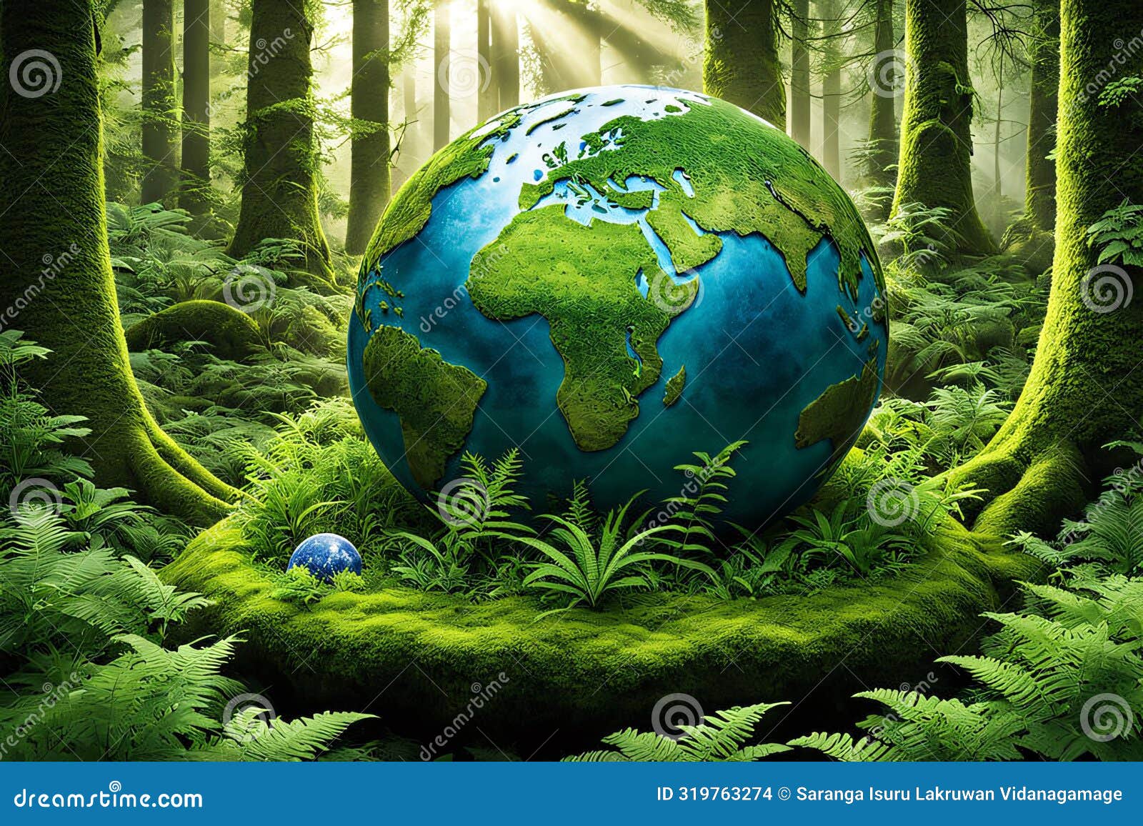 Earth in Harmony: a Symbol of Environmental Stewardship Stock ...