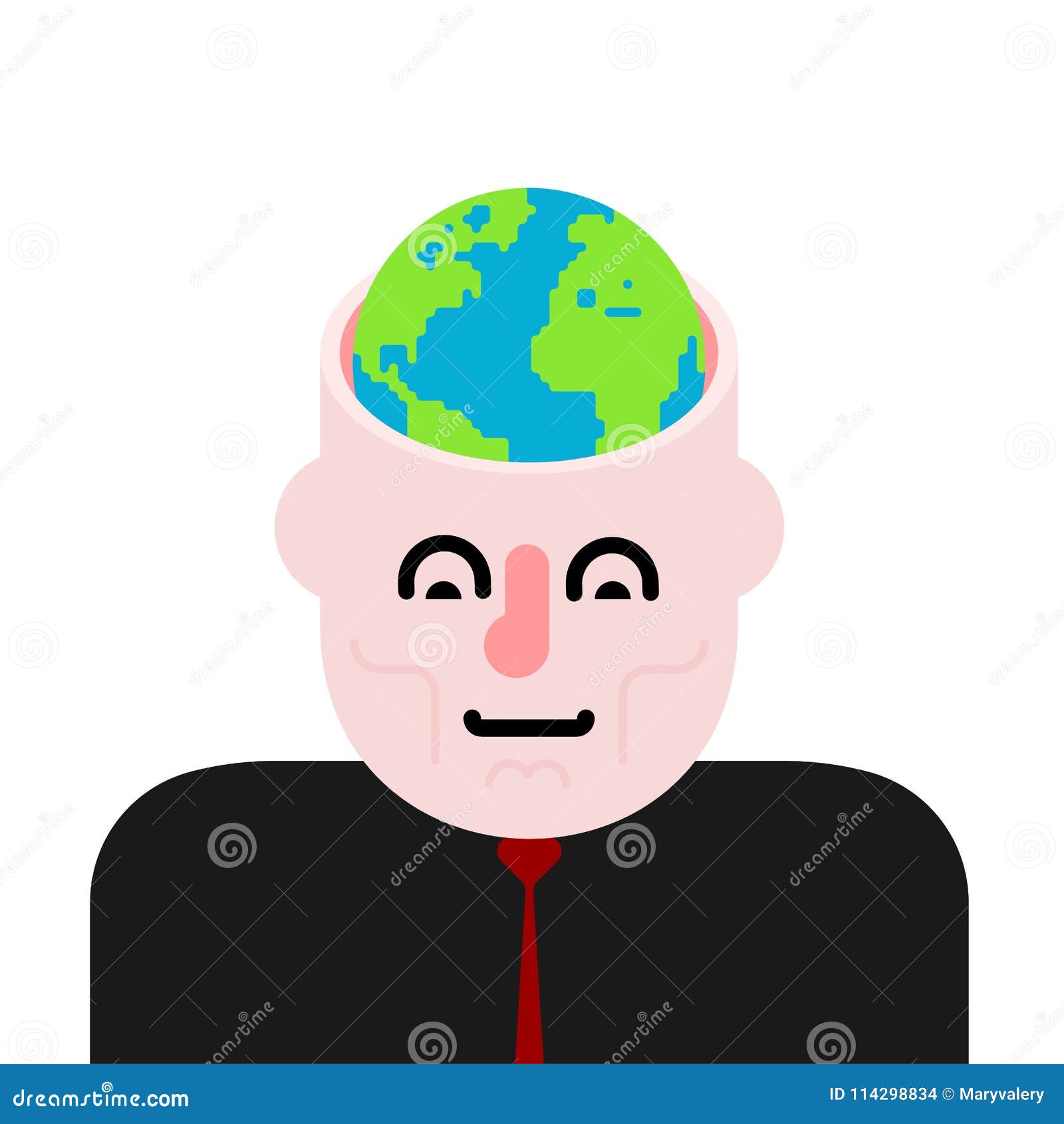 Earth in Head. Open Head and Planet. Stock Vector - Illustration of ...