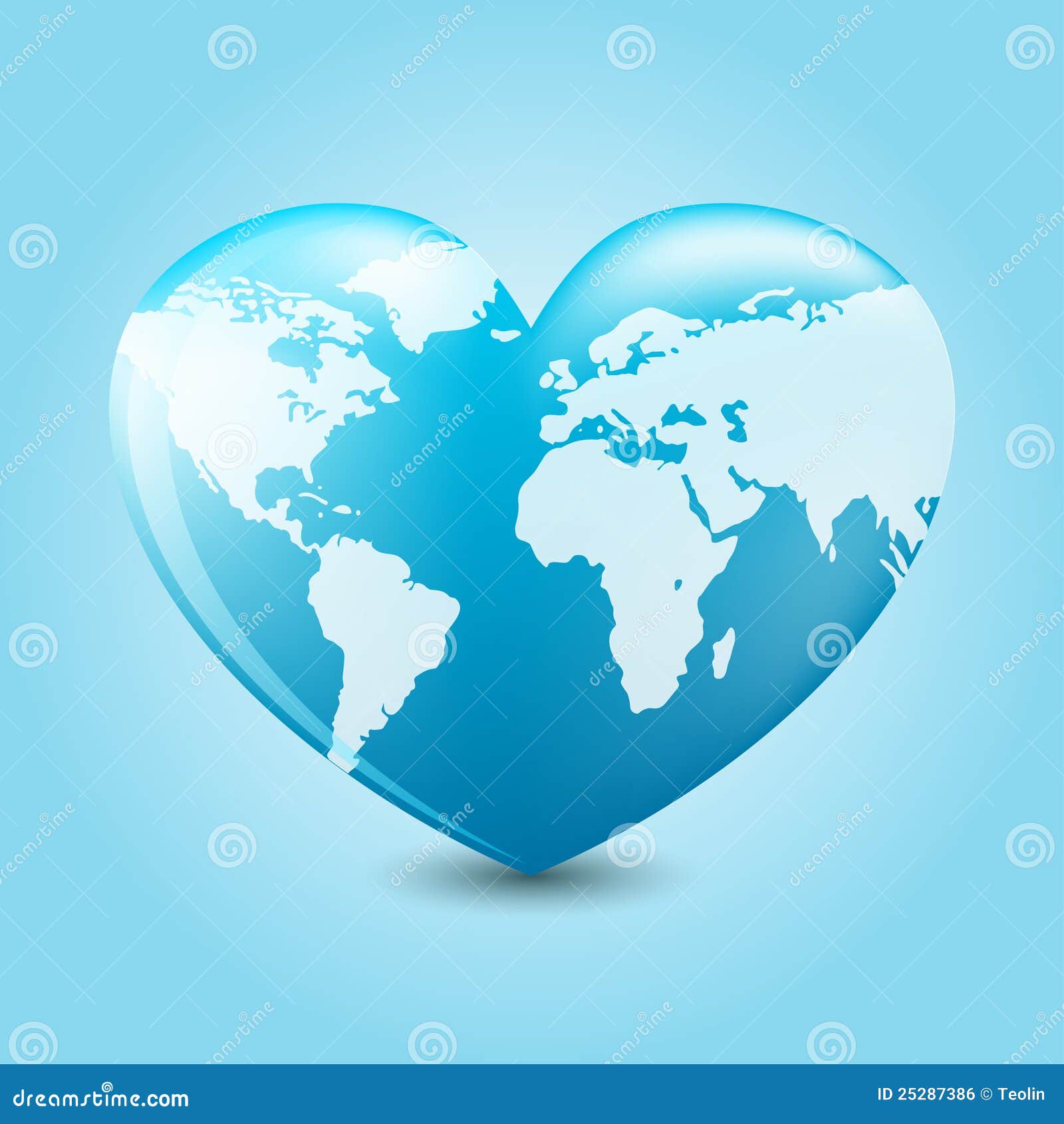 Earth heart stock vector. Illustration of geography, concepts - 25287386