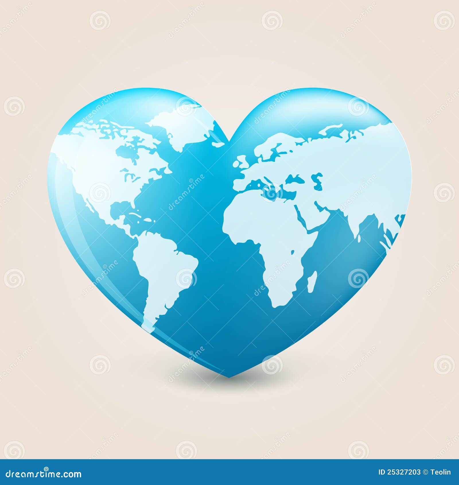 Earth heart stock vector. Illustration of canada, love - 25327203
