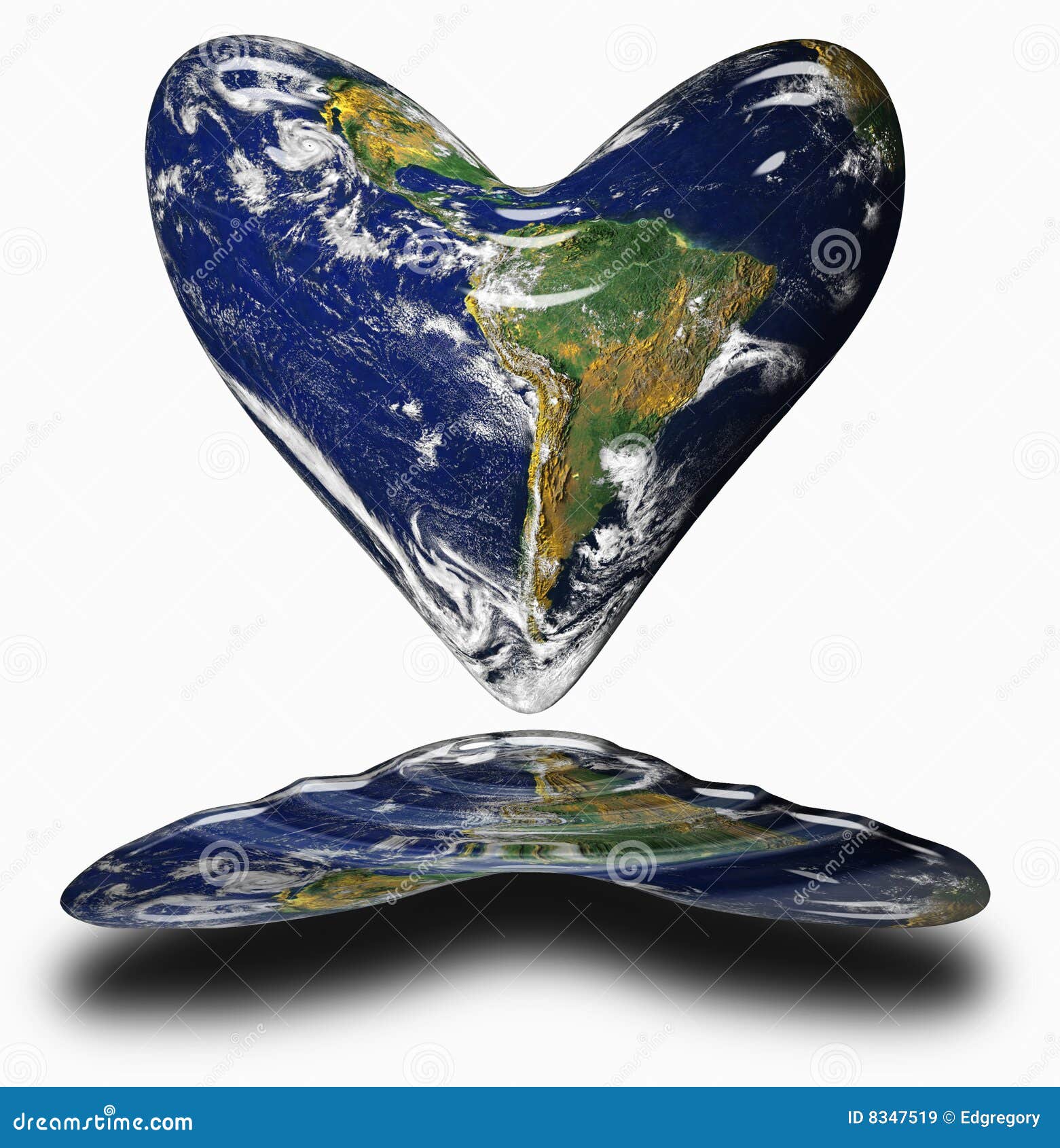 Earth heart stock illustration. Illustration of distorted - 8347519