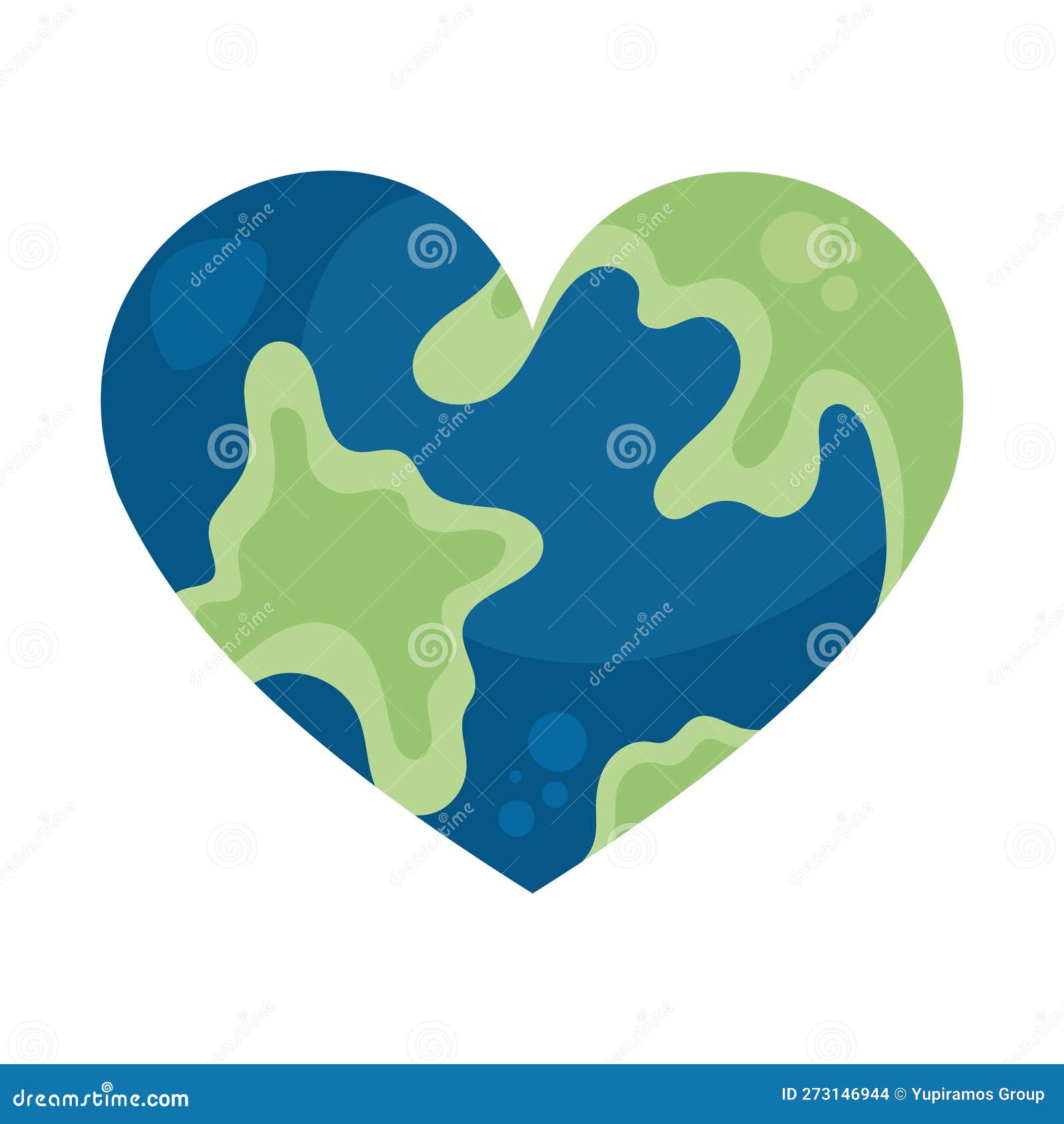 Earth with heart shape stock vector. Illustration of environment ...