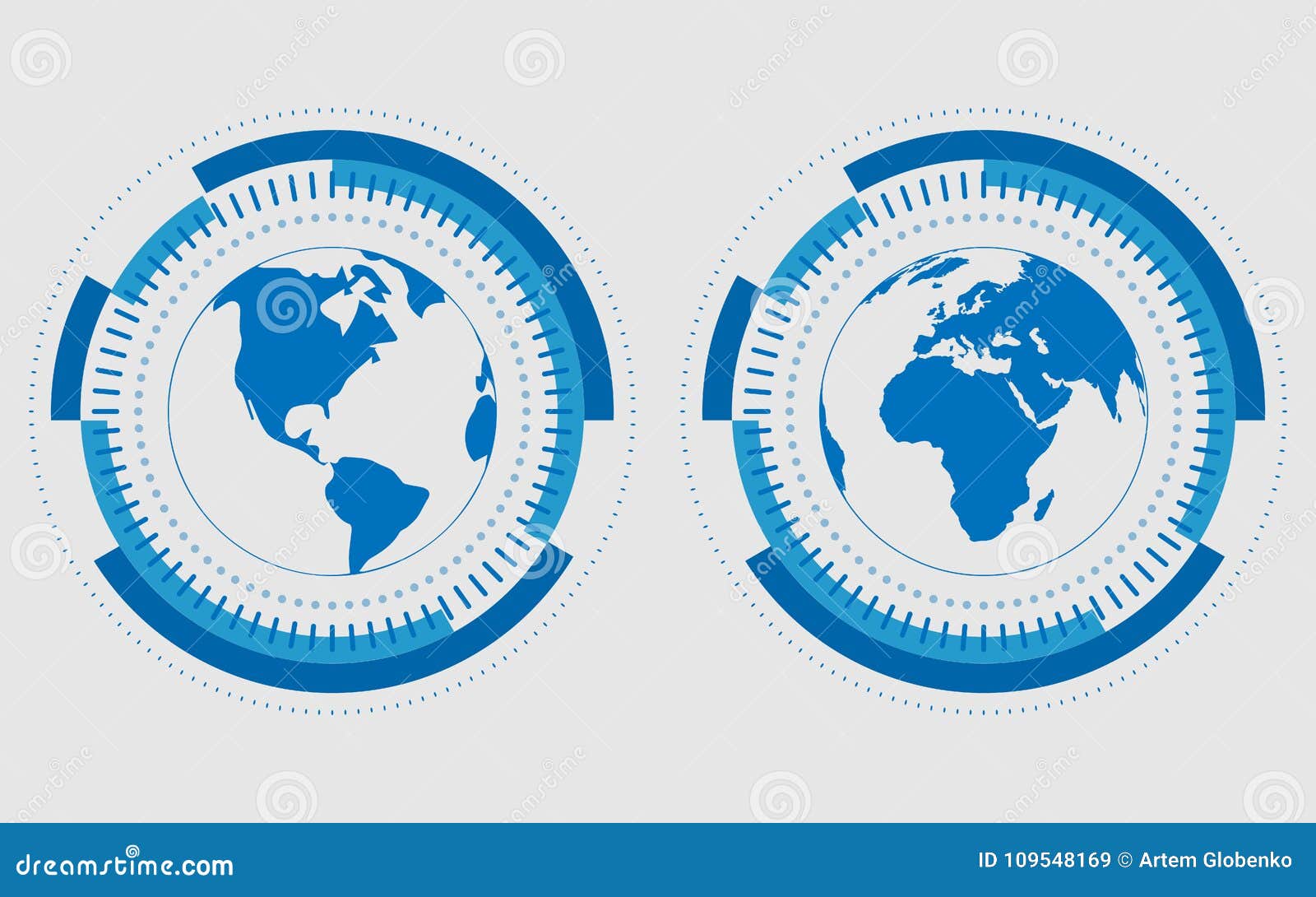 Vector Digital Globe Technology Concept. Stock Vector - Illustration of ...