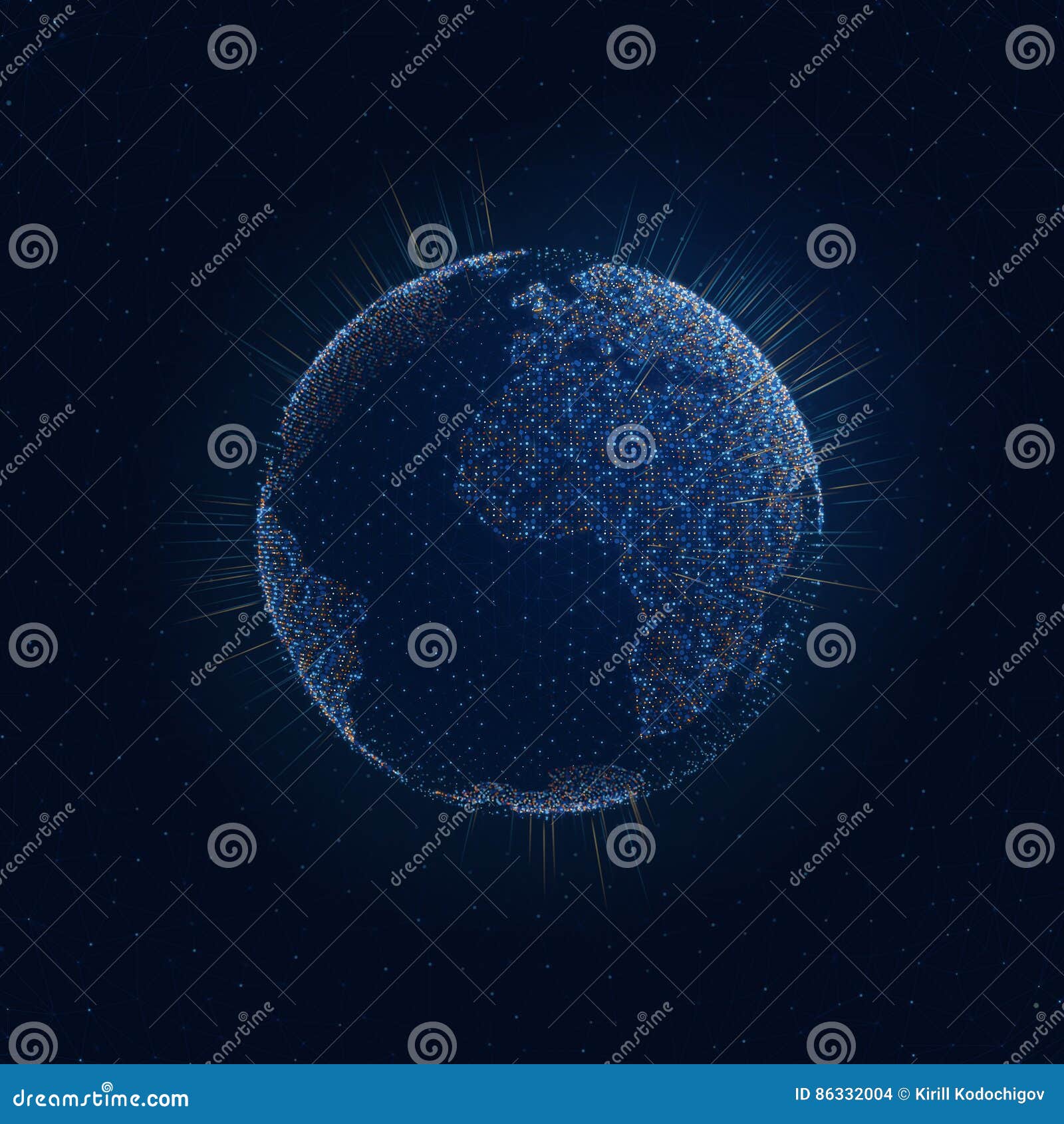 Earth hologram stock illustration. Illustration of computer - 86332004