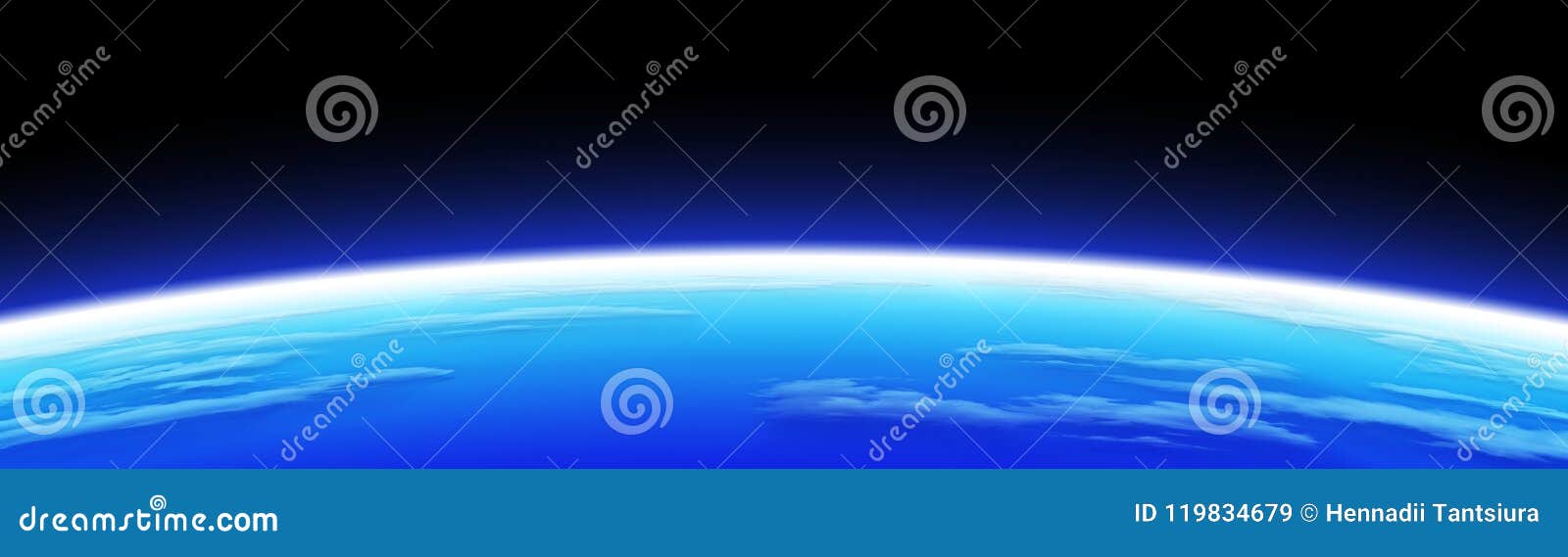 Earth Horizon Space View Illustration Stock Illustration - Illustration ...