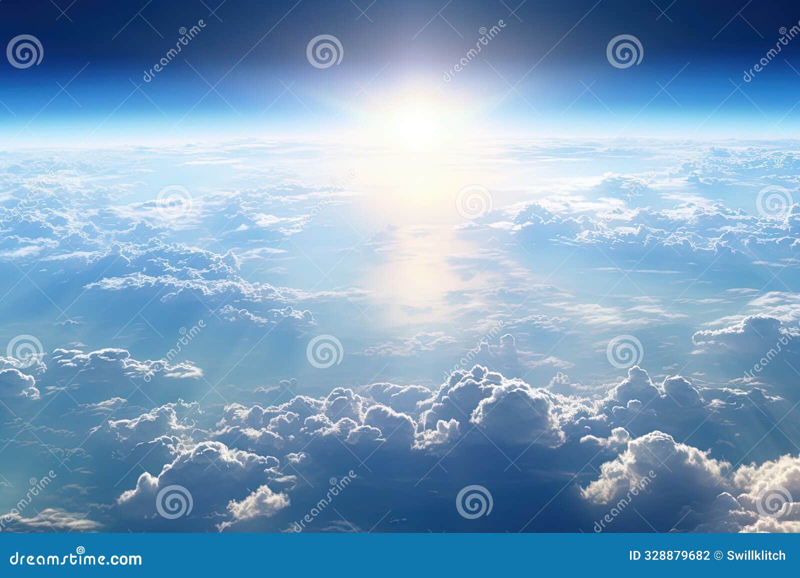 Earth Horizon View from Space. Satellite or Plane View of the Planet ...