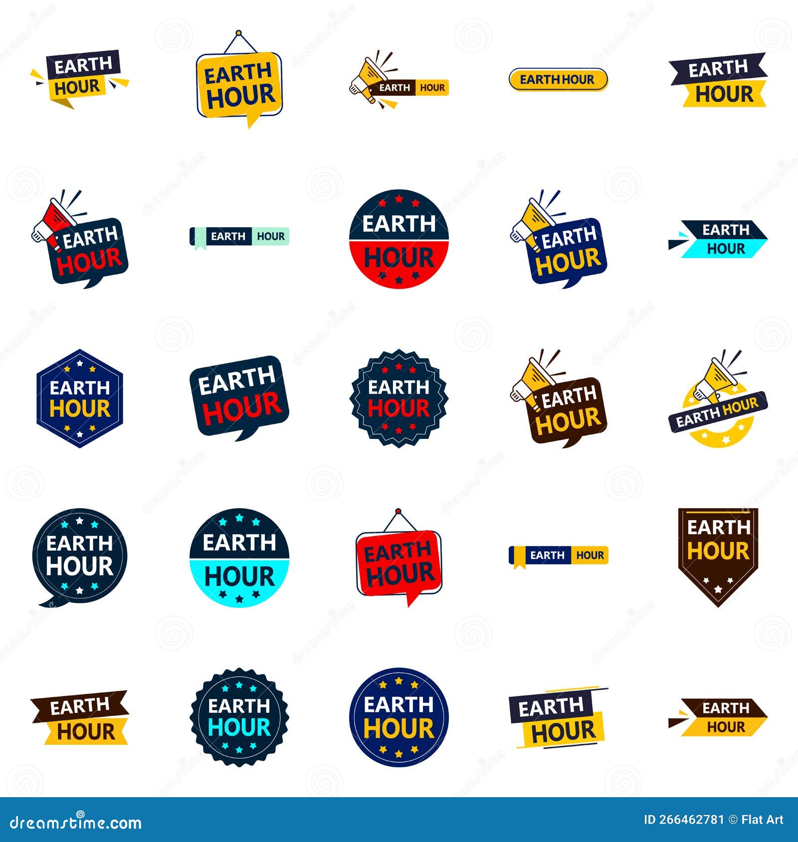 Earth Hour Bundle 25 Impactful Vector Designs for Earth Hour Events and ...