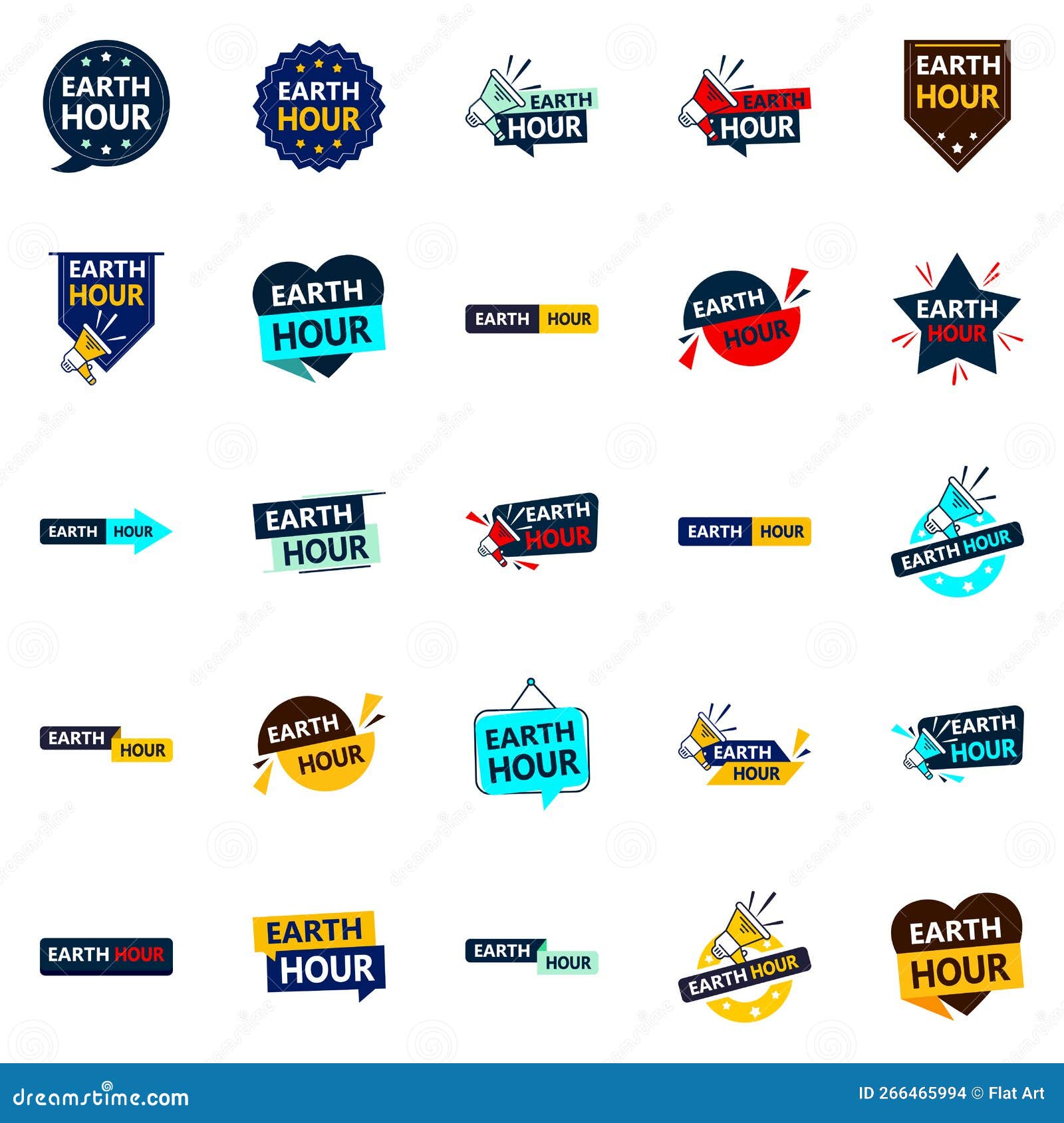 Earth Hour 25 High Quality Vector Pack To Raise Awareness about Climate ...