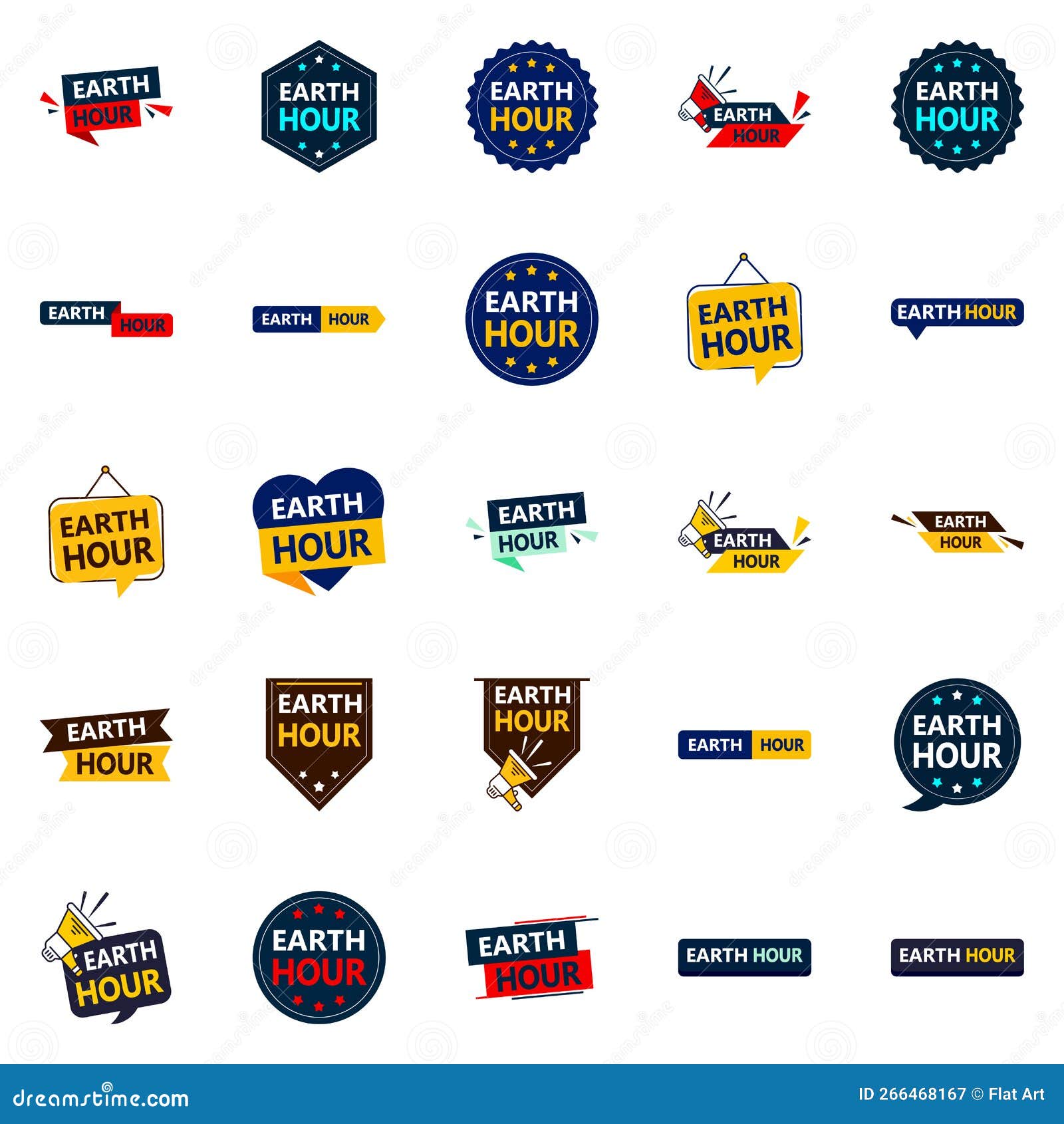 Earth Hour 25 High Quality Vector Pack To Raise Awareness about Climate ...