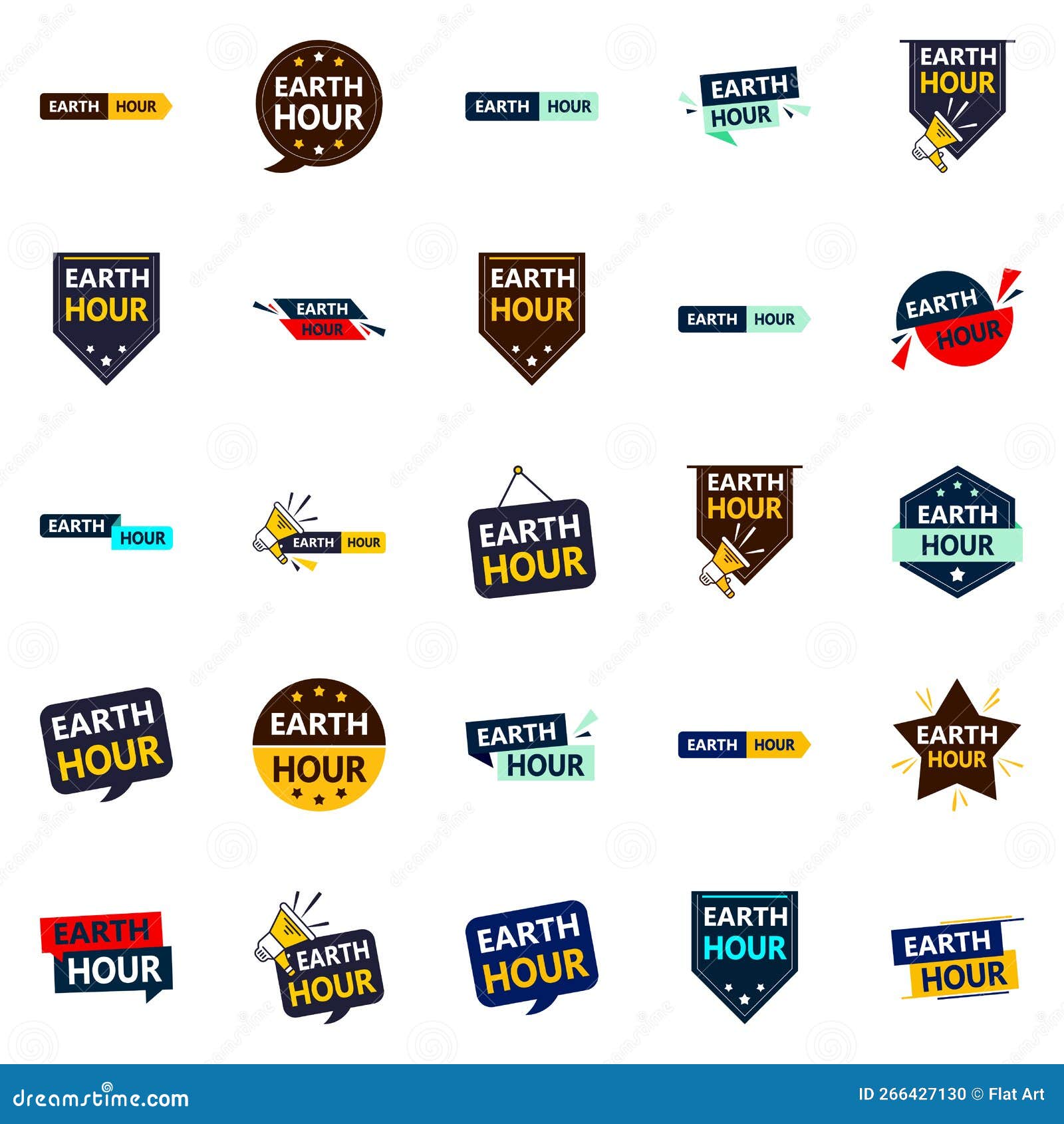 The Earth Hour Vector Collection 25 Flexible Designs for Environmental ...