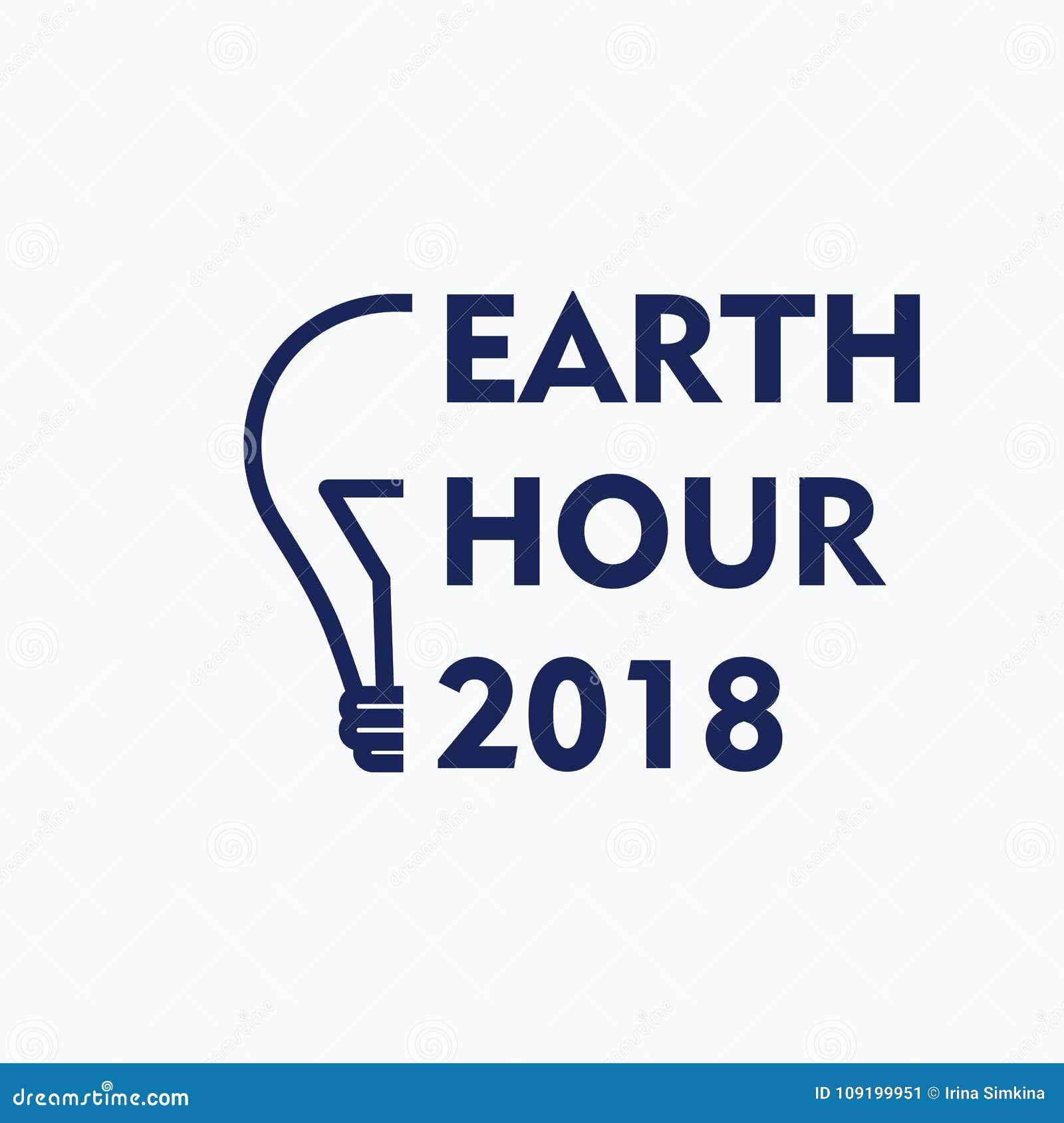 Earth hour vector logo stock vector. Illustration of international ...