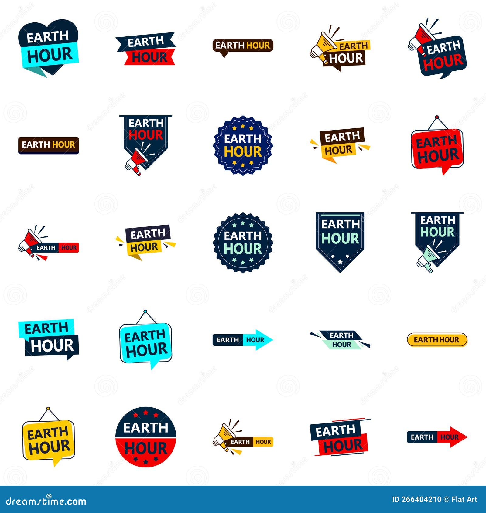 The Earth Hour Vector Pack 25 Elegant Designs for Climate Change ...