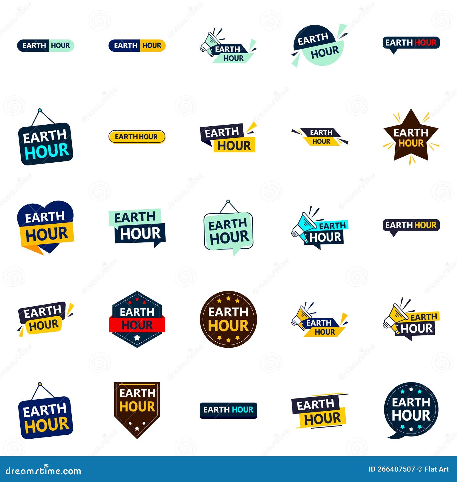 The Earth Hour Vector Pack 25 Elegant Designs for Environmental ...