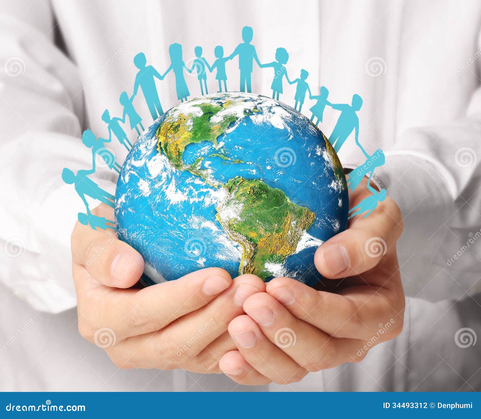 Earth in human hand stock illustration. Illustration of industry - 34493312