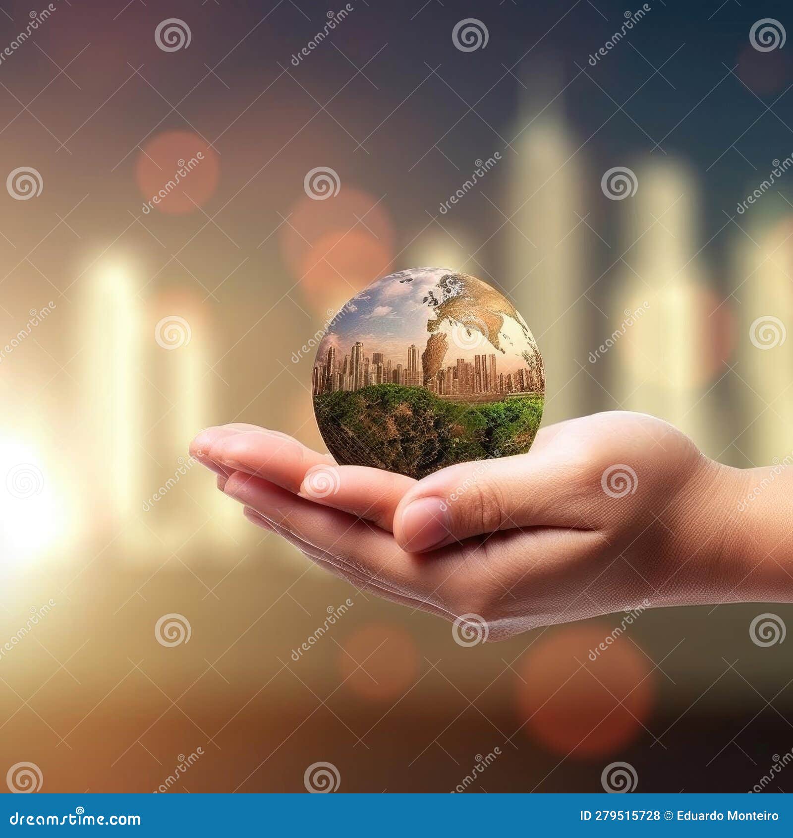 Earth in Human Hand, the Concept of Save the Planet Stock Illustration ...