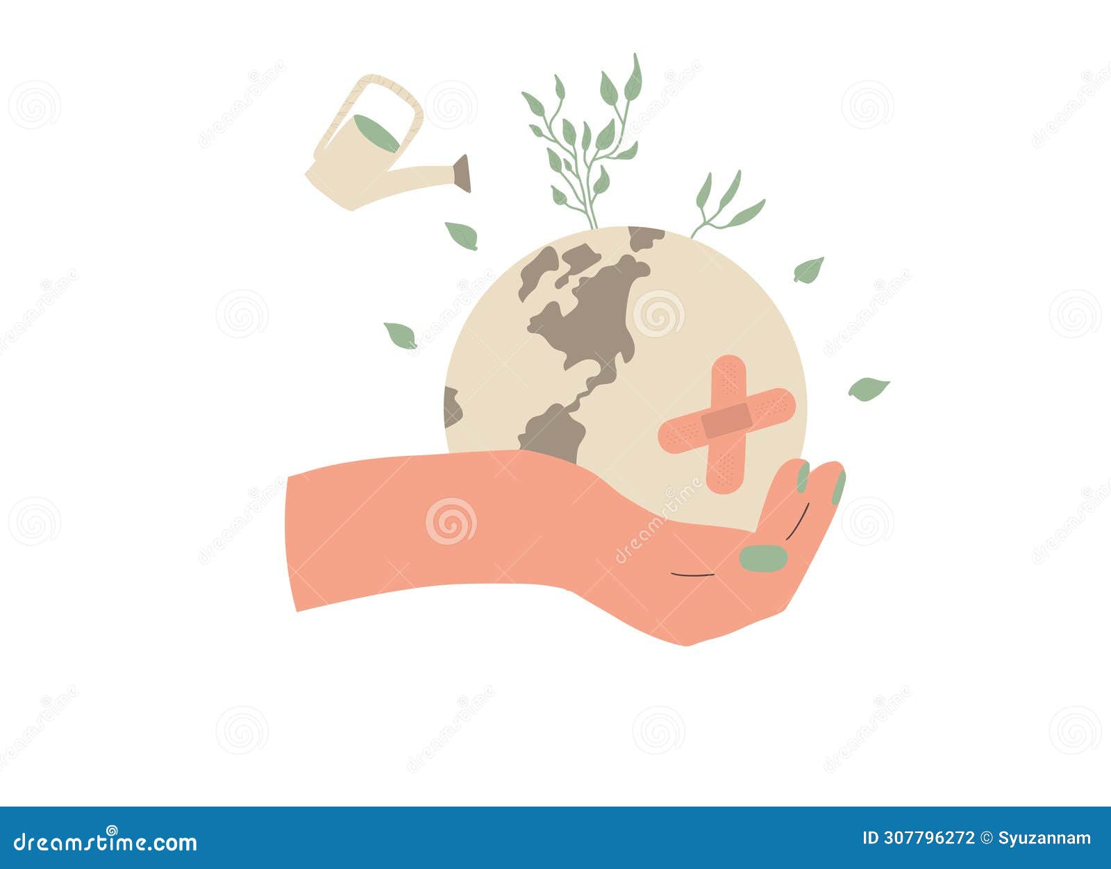 Sick Planet Earth Is Crying. Save The Earth Stock Photography ...