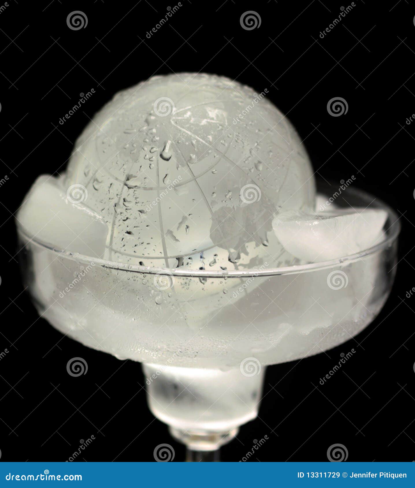 Earth on Ice stock image. Image of methapor, cooling - 13311729