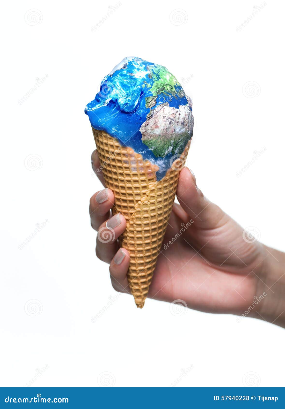 Earth ice cream melting stock photo. Image of planet - 57940228