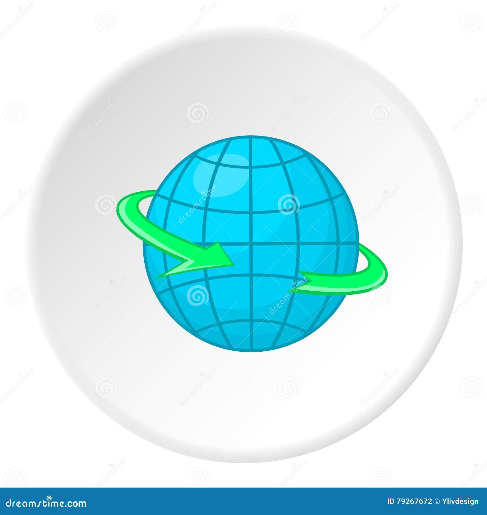 Earth icon, cartoon style stock vector. Illustration of geography ...