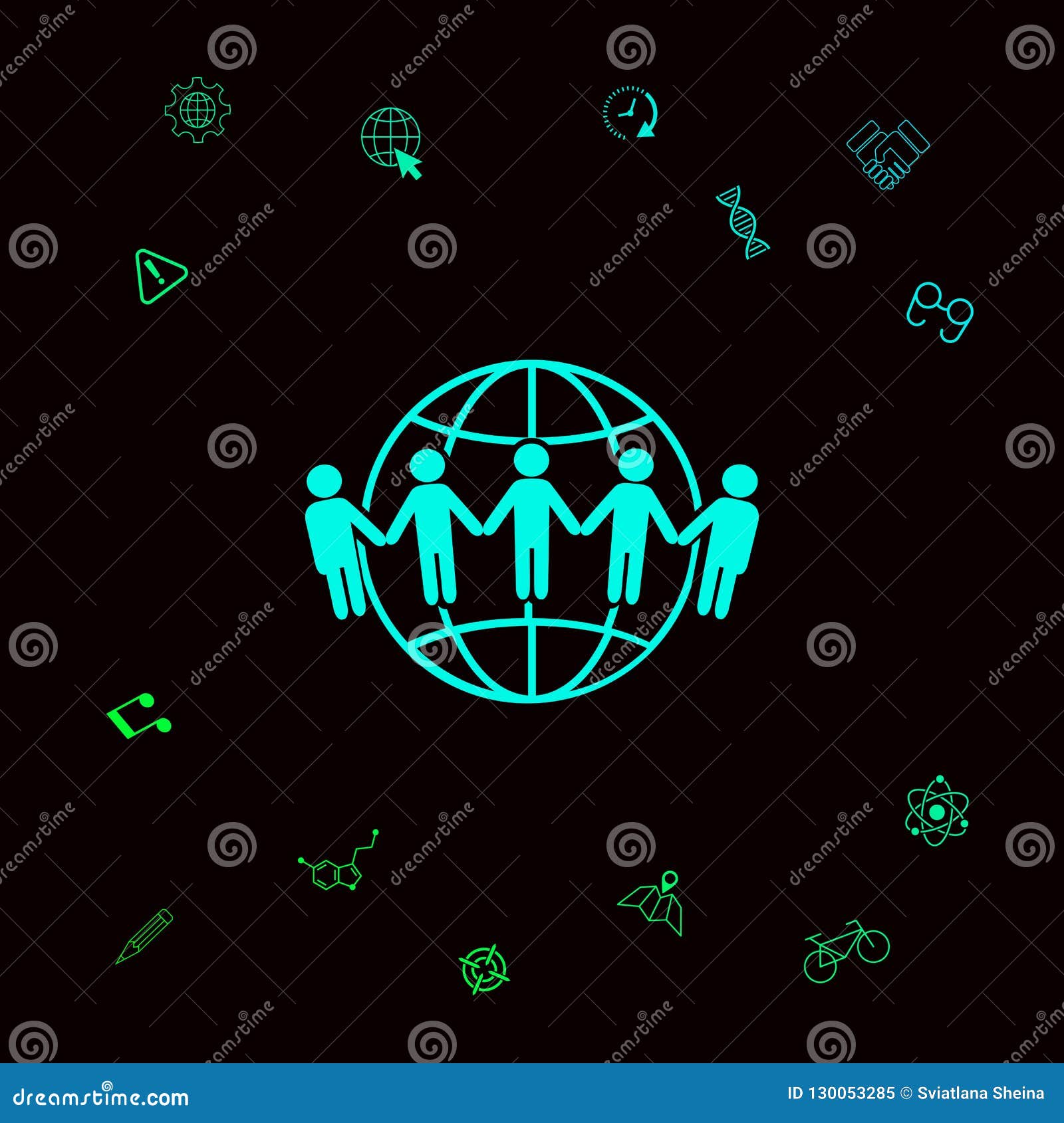 Earth Icon. Communication Around the World Concept Stock Vector ...