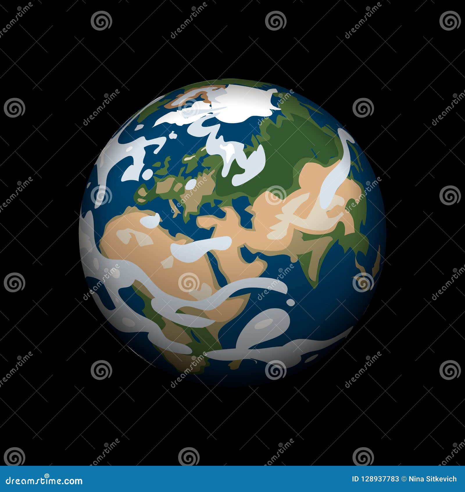 Earth Icon, Isometric Style Stock Vector - Illustration of isolated ...