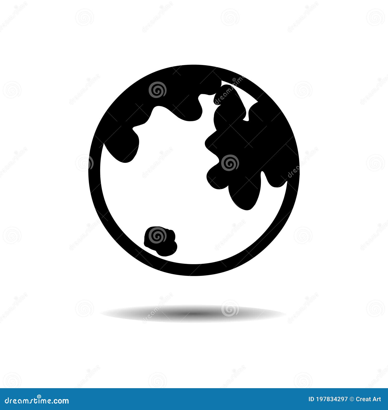 Earth Icon Logo Vector Isolated Stock Vector - Illustration of black ...