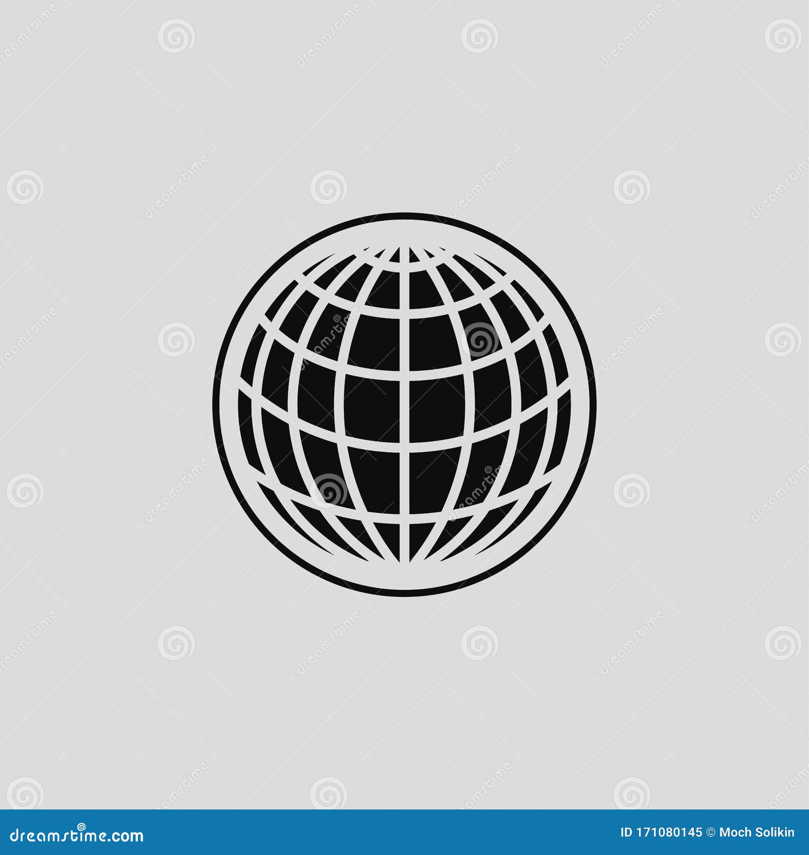 Earth Icon with a White Background. Web Icon or Globe Symbol Stock ...