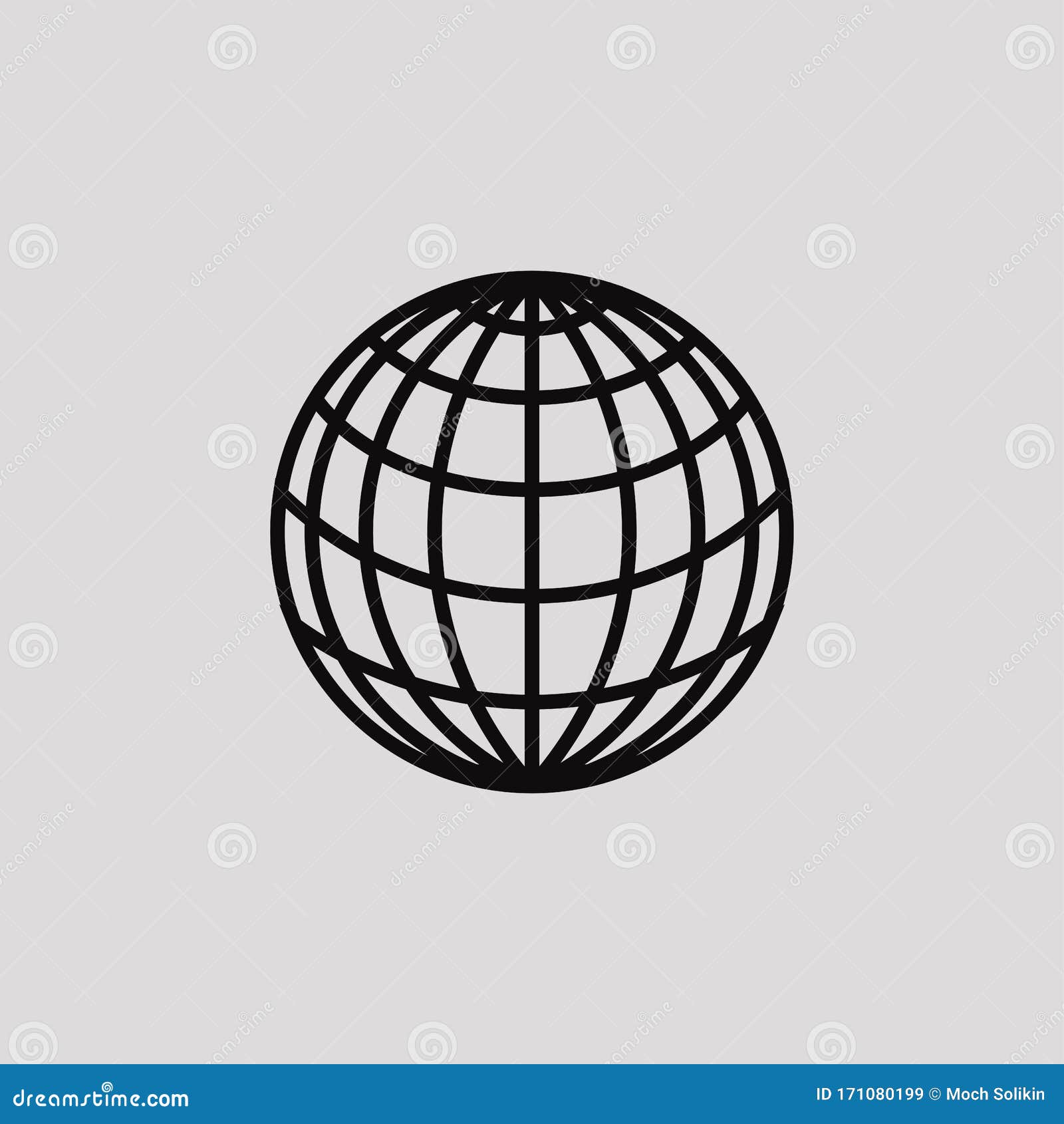 Earth Icon with a White Background. Web Icon or Globe Symbol Stock ...