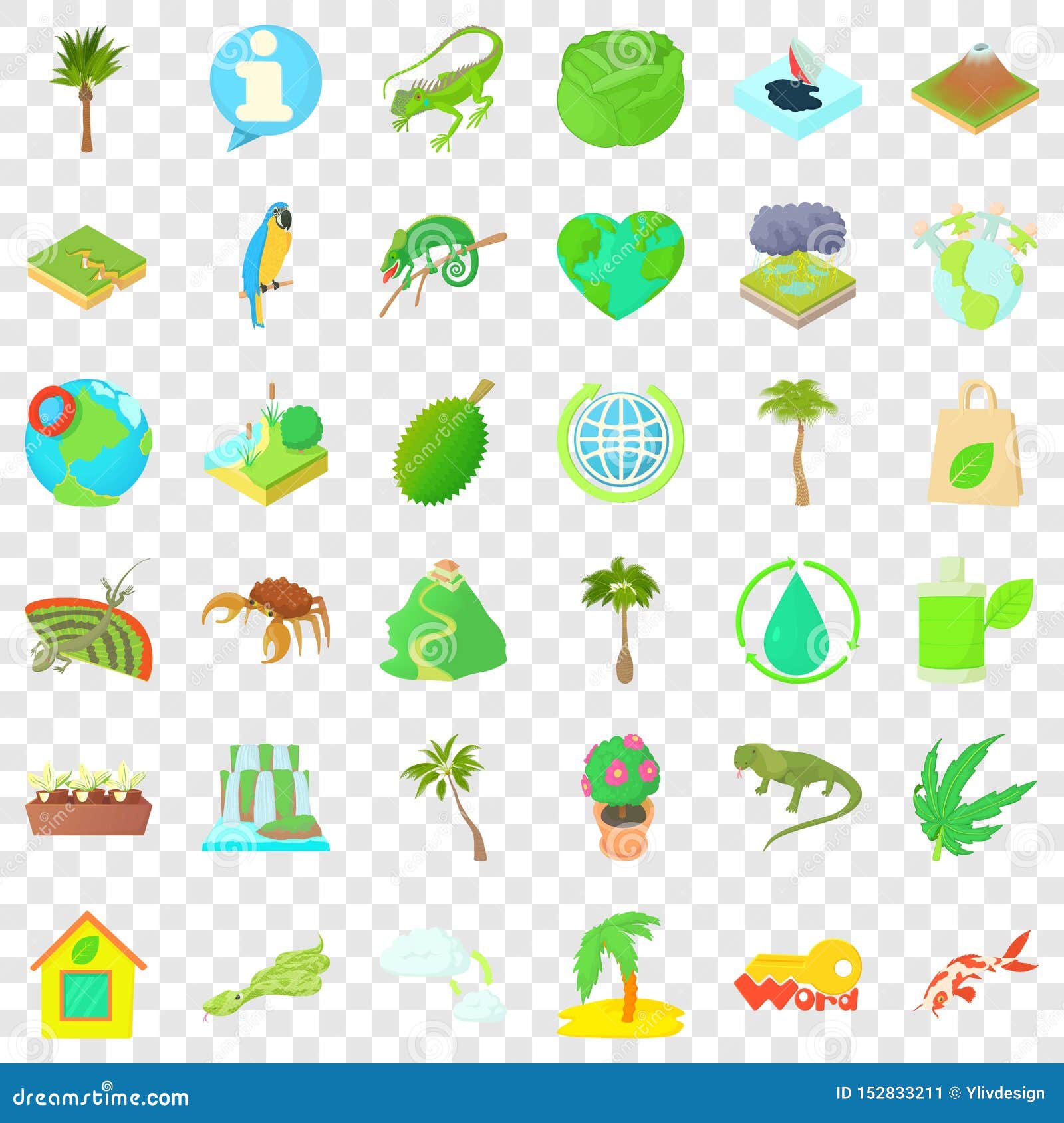 Earth Icons Set, Cartoon Style Stock Vector - Illustration of point ...