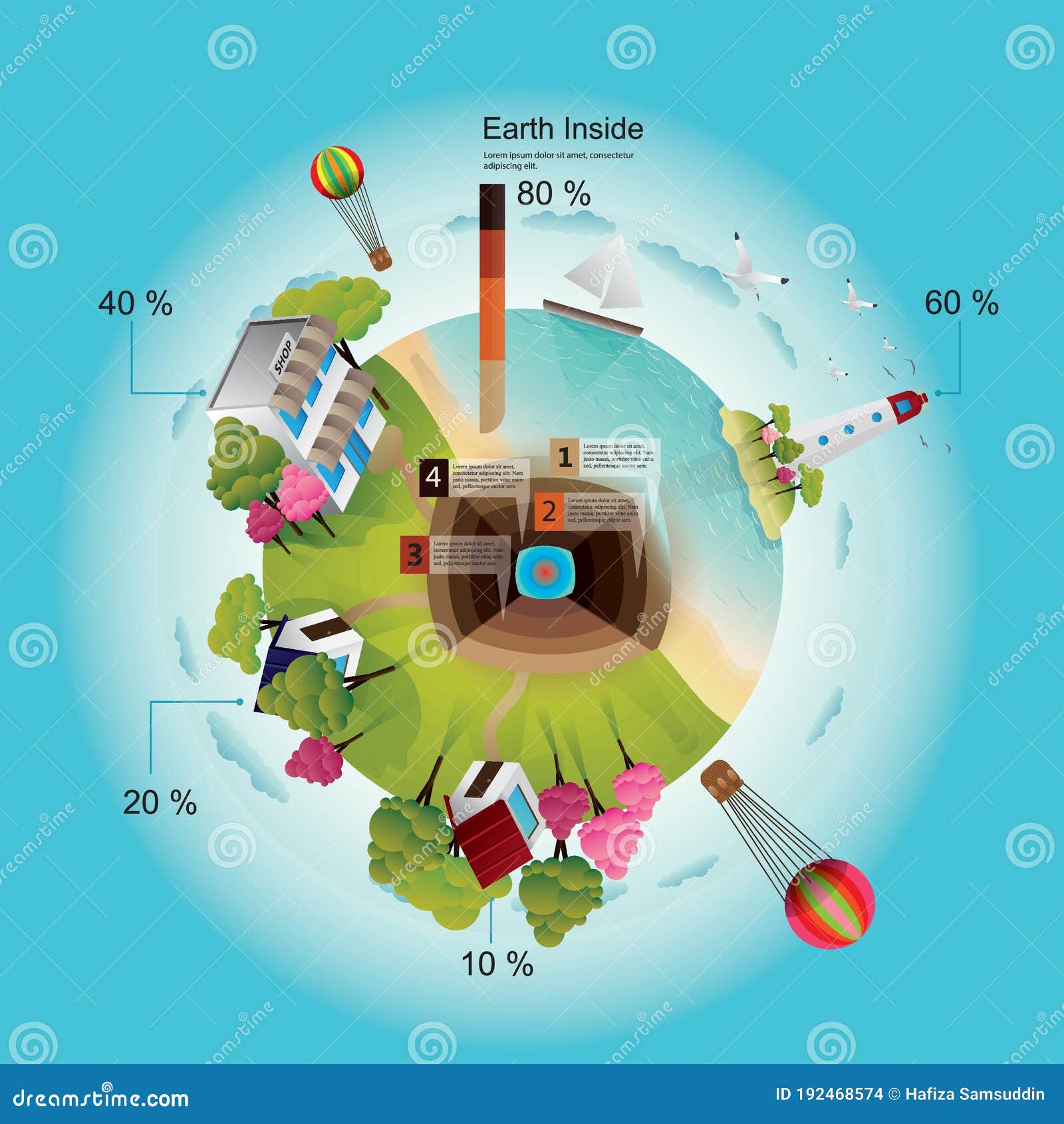 Earth Infographic Vector | CartoonDealer.com #70732015